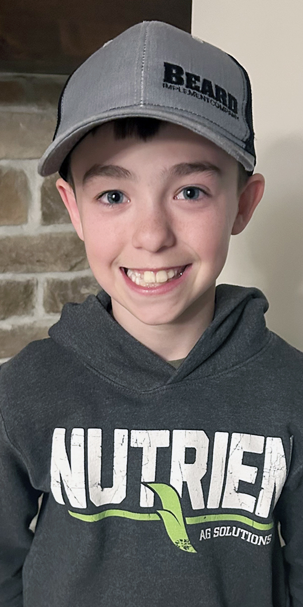 Tucker Grinkey of Greenfield is celebrating his 10th birthday
