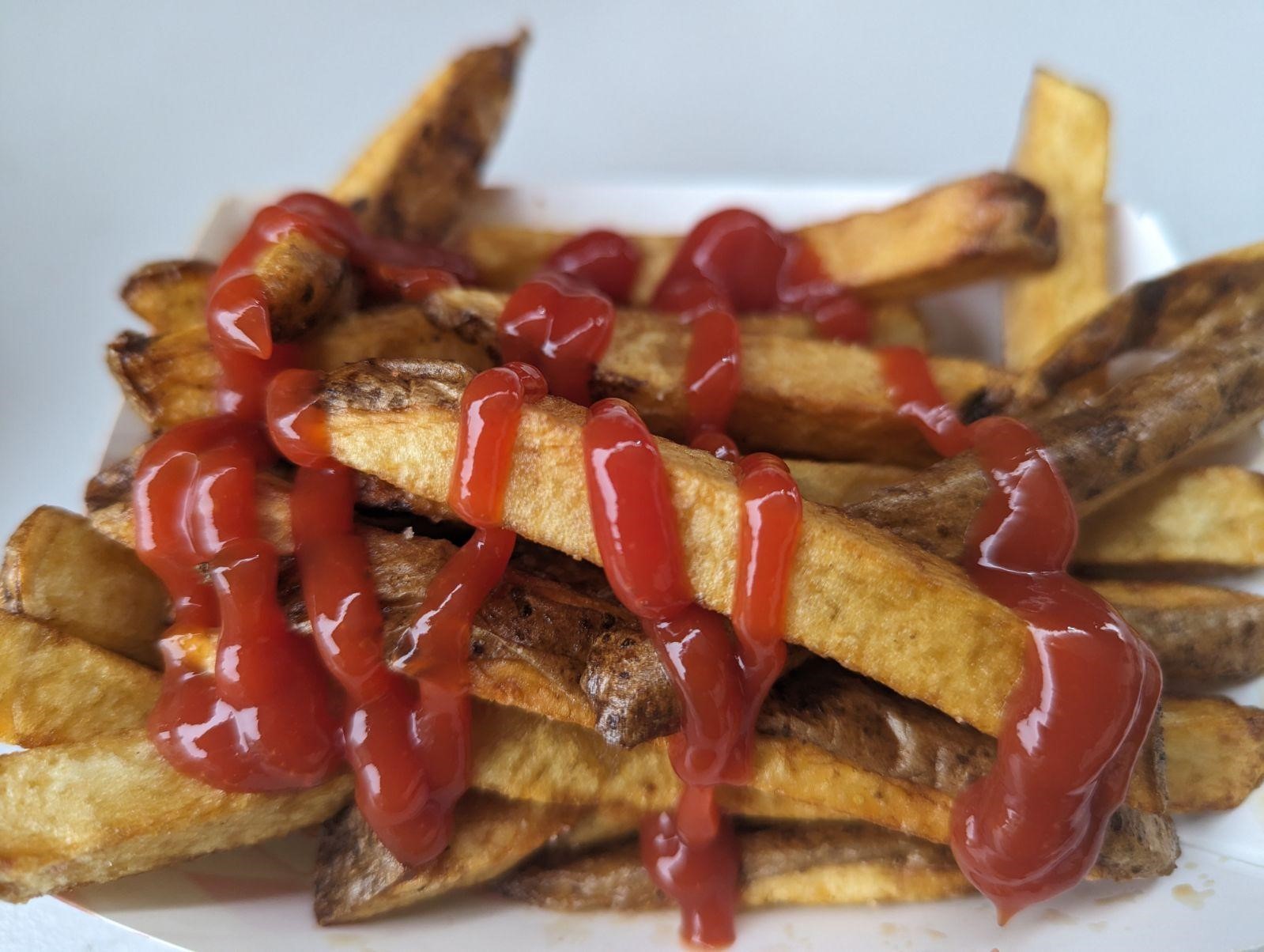 At First Bite food truck specializes in french fries, brisket burgers