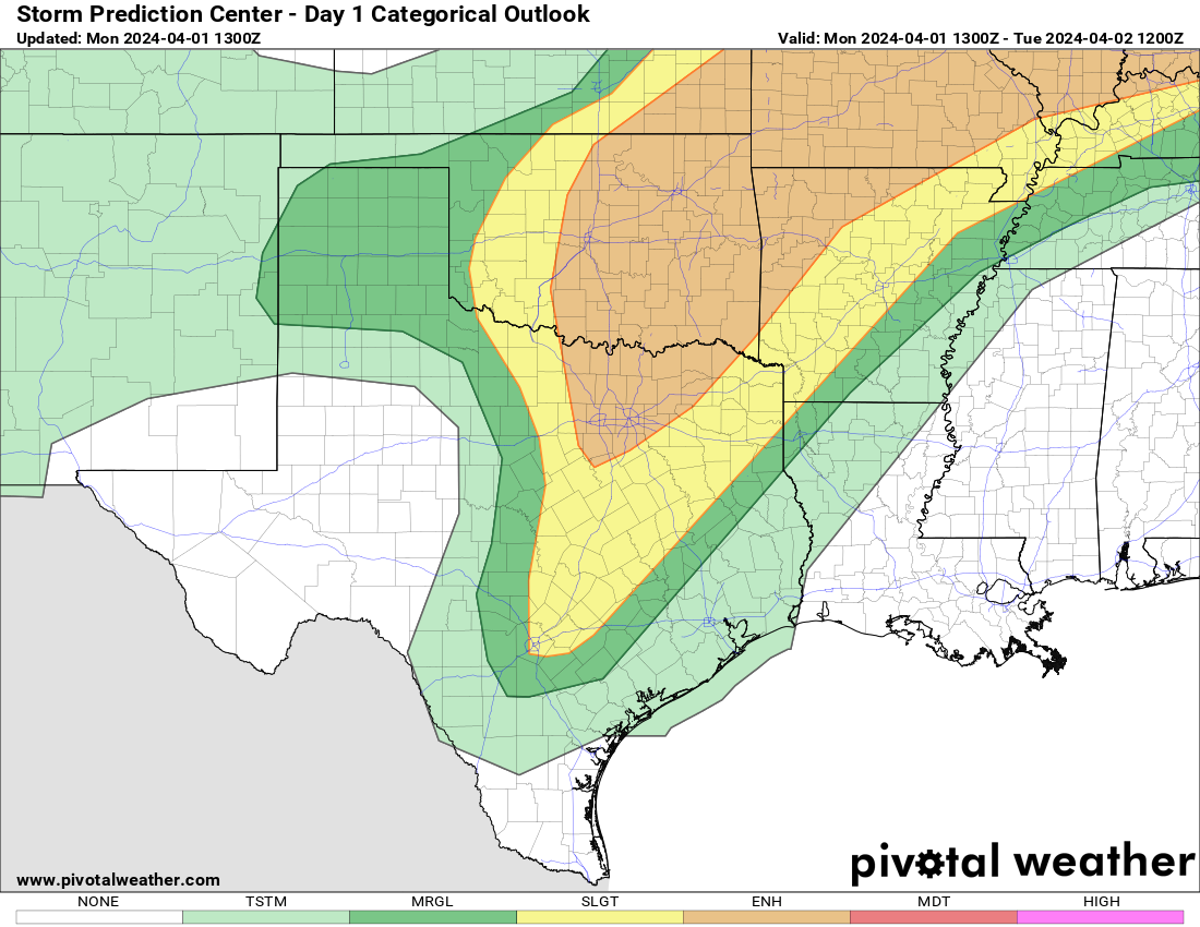 Texas tornadoes, wind, and hail: Storms bring severe risk Monday
