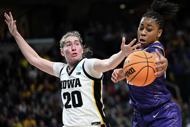Kate Martin dancing into the Final Four after Iowa's win over LSU