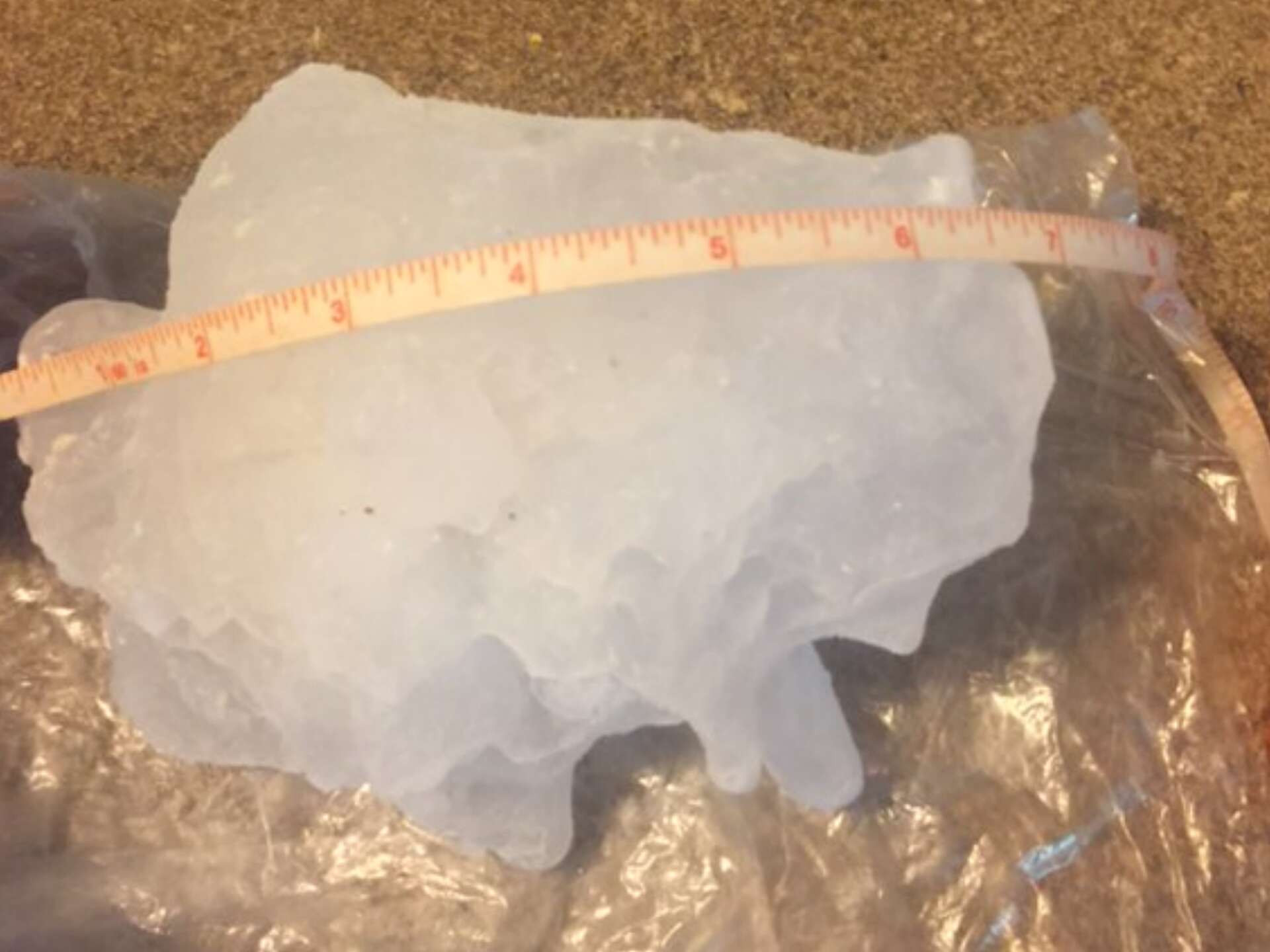Cantaloupe-size hail actually fell once in Texas. Here’s where.