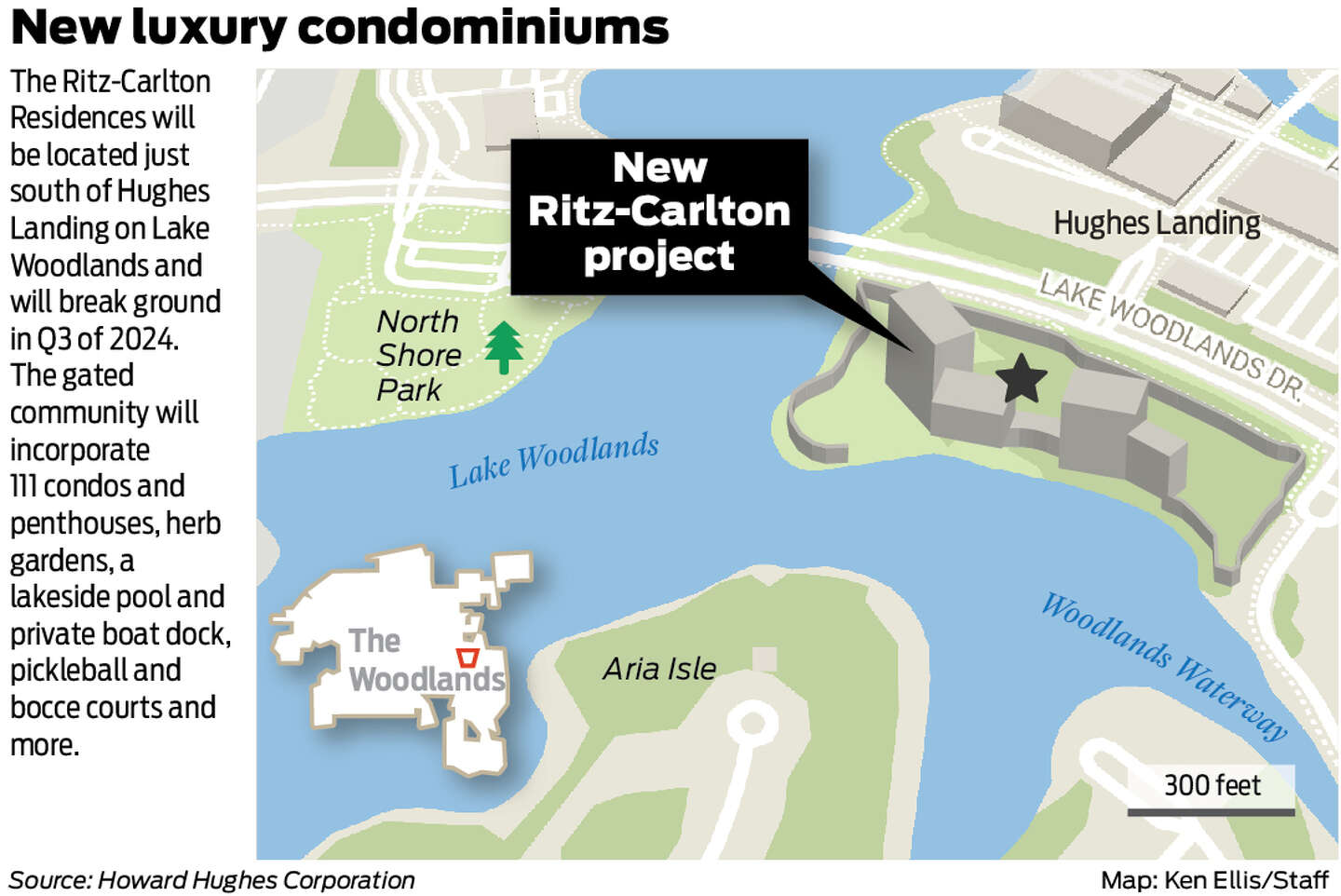 Here's where The Woodlands' Ritz-Carlton condo tower will be located