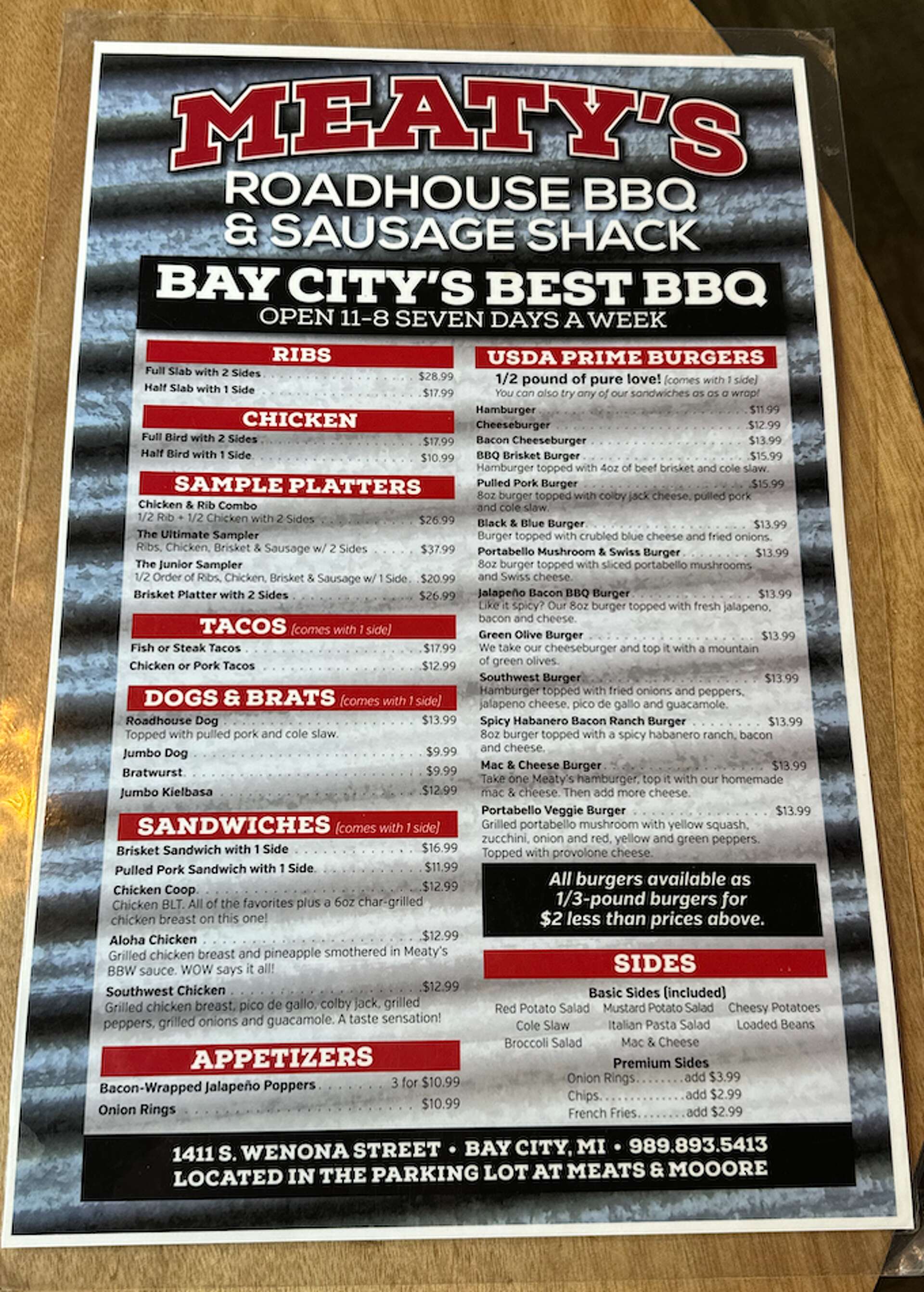 DINING OUT at Meaty’s Roadhouse BBQ & Sausage Shack in Bay City