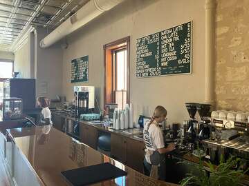 Historic Keidel Pharmacy turned cafe in Fredericksburg