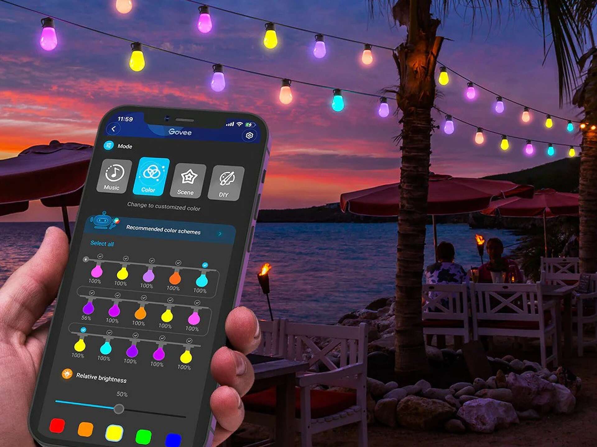 Govee's smart outdoor string lights are 35% off right now on Amazon