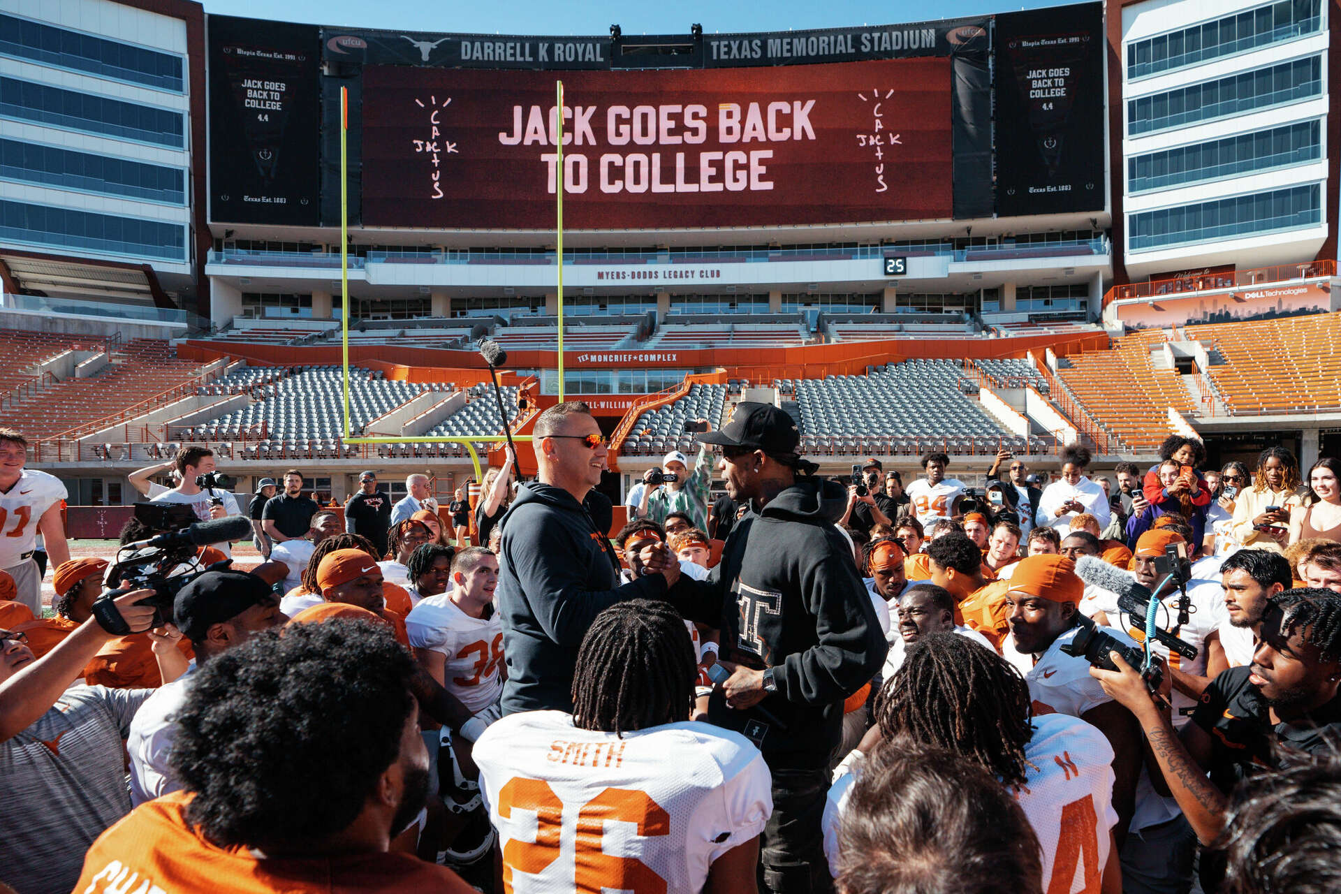 Travis Scott reveals Texas Longhorns merch collab in Austin