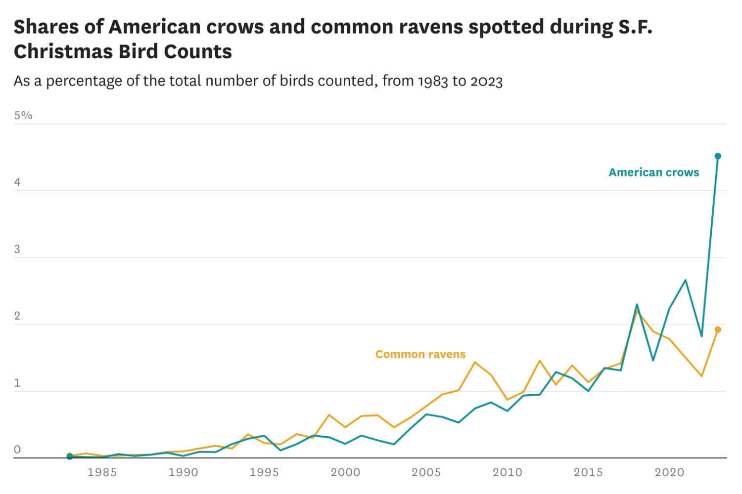 “San Franciscrow”: Why S.F. is now teeming with crows