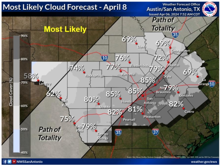 Eclipse forecast getting worse in South Texas. Here's the latest