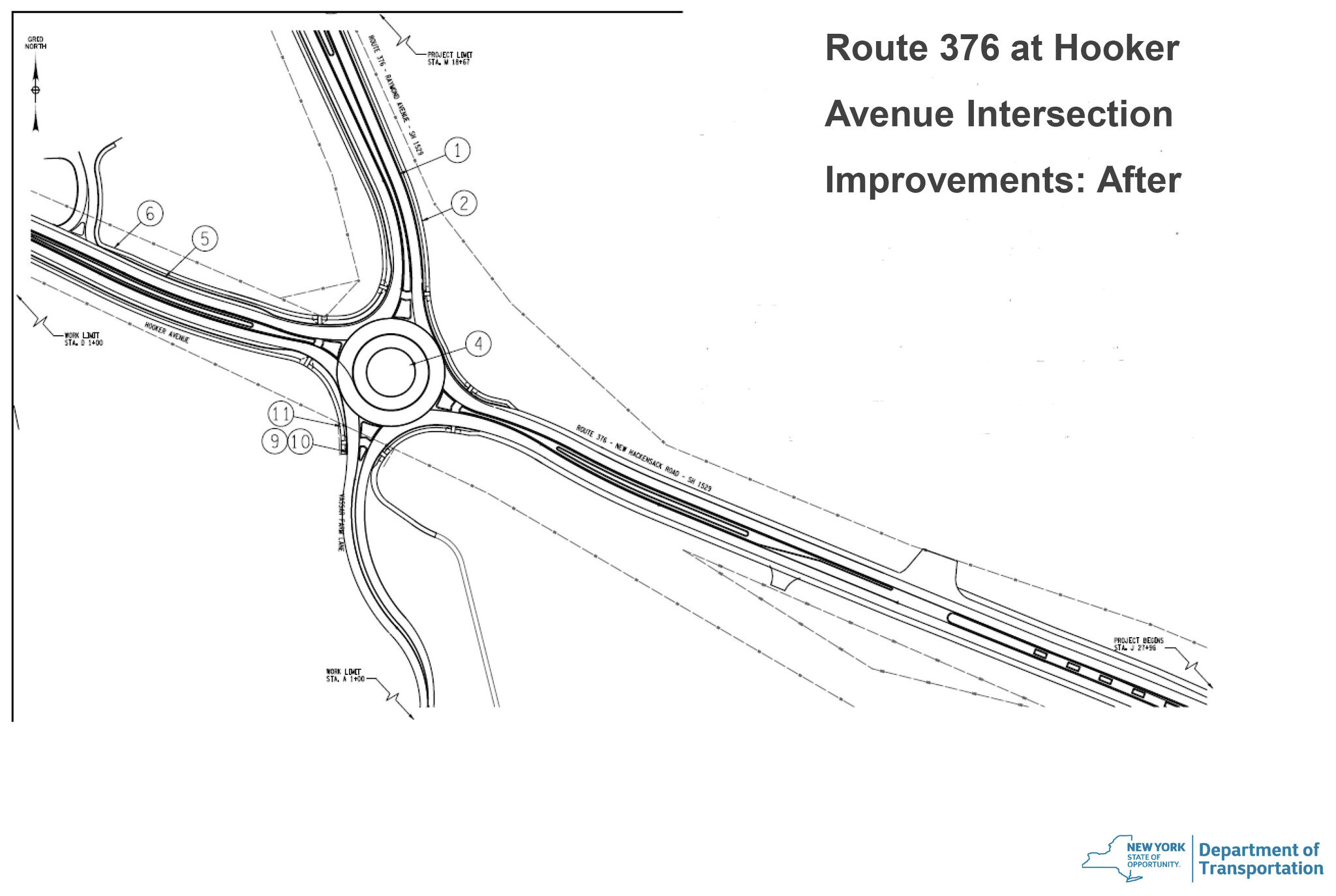 Roundabout construction set for state Route 376 and Hooker Avenue
