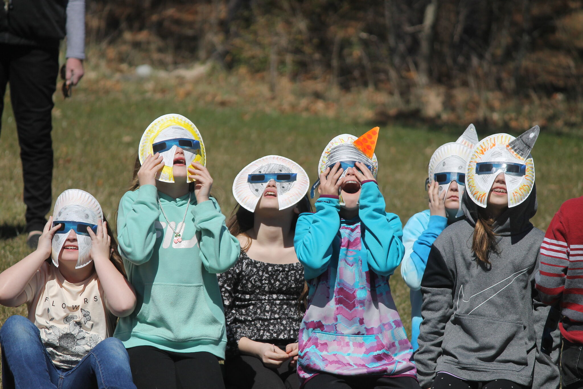Solar eclipse viewed by Manistee students