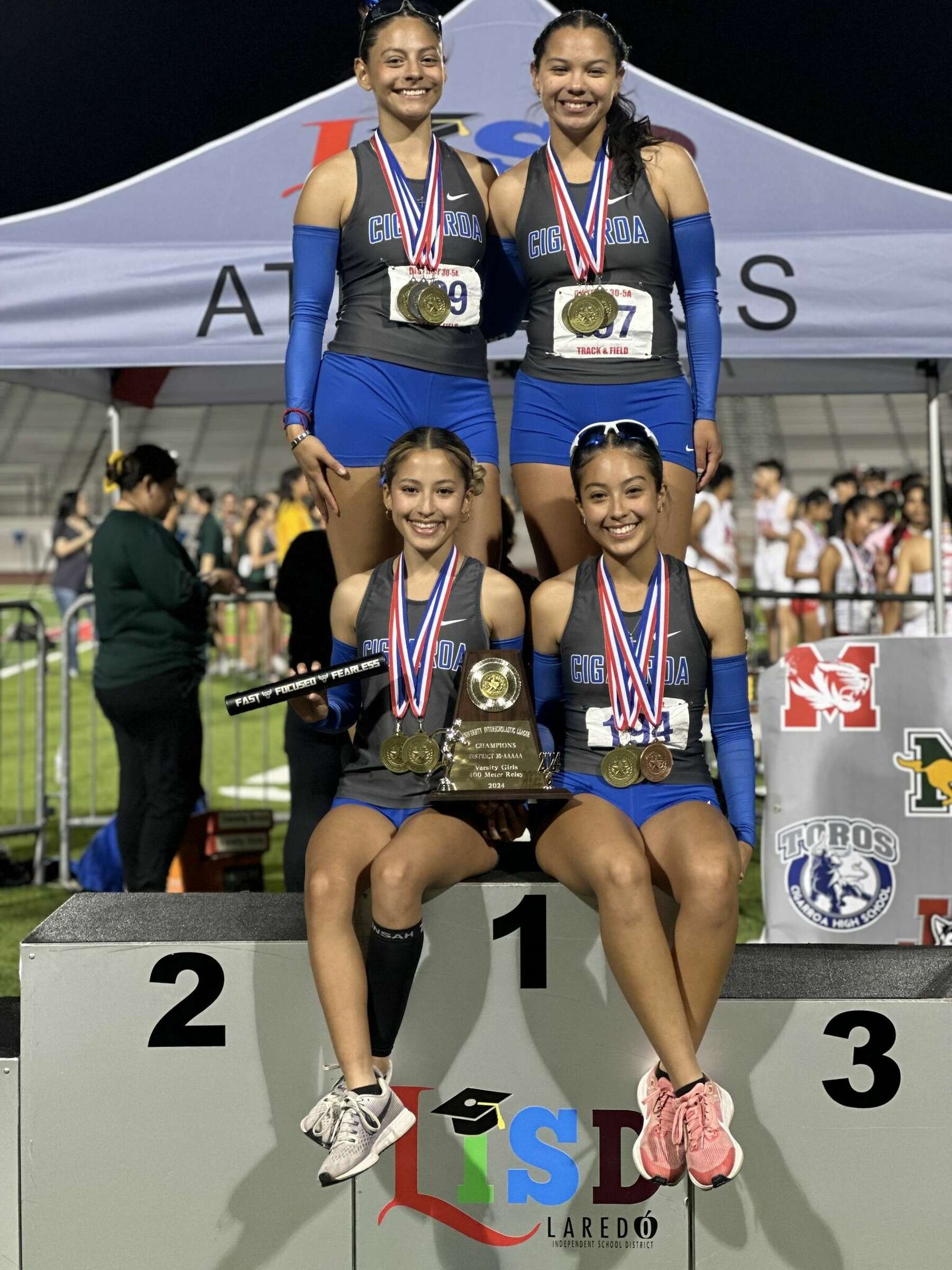 Lady Toros' 'The Speed Factory' breaks LISD 4x100M relay record