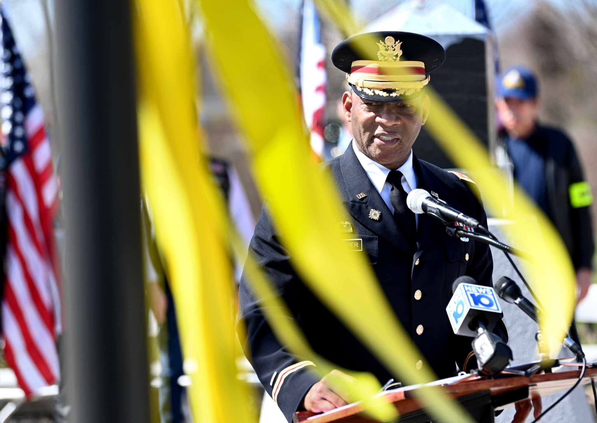 Donations displayed at Yellow Ribbon Day