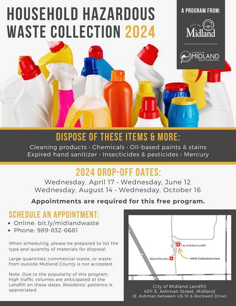 Midland County household hazardous waste collection begins April 17