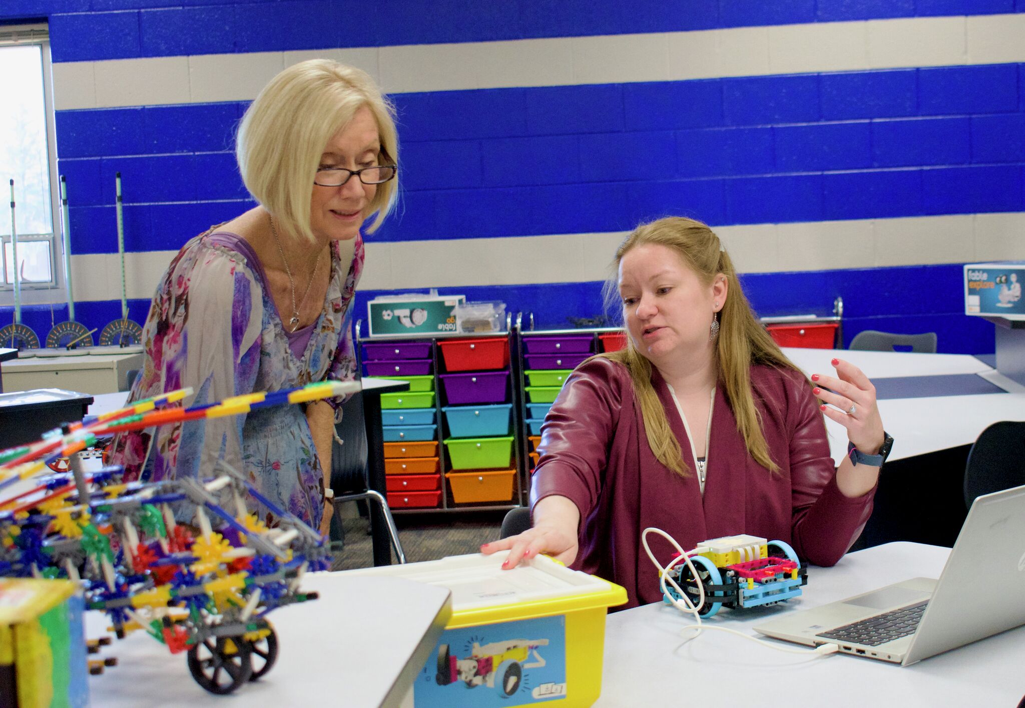 Morley Stanwood Michigan board visits new MakerStudio