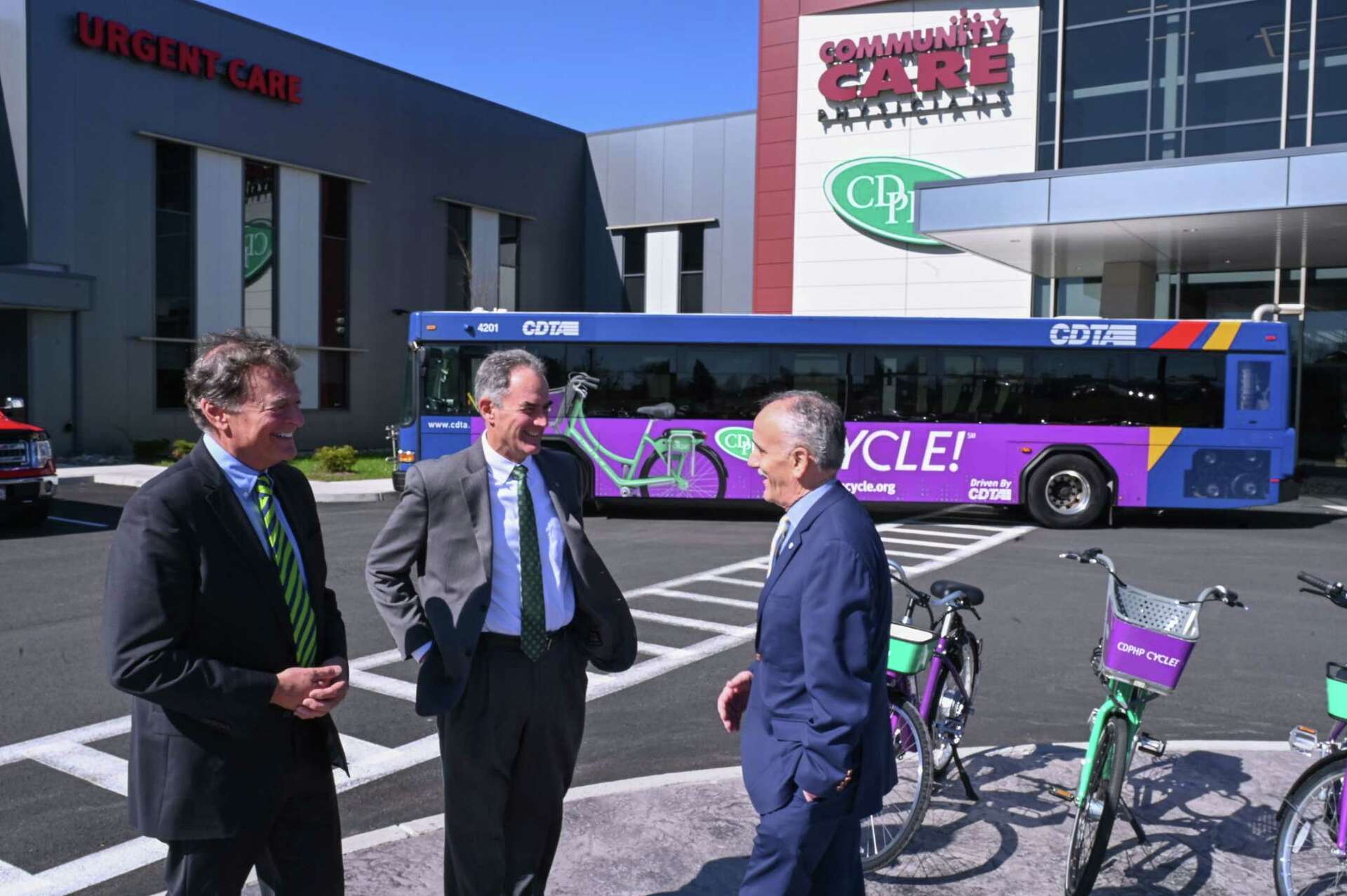 CDTA celebrates new bus stop in front of Latham medical complex