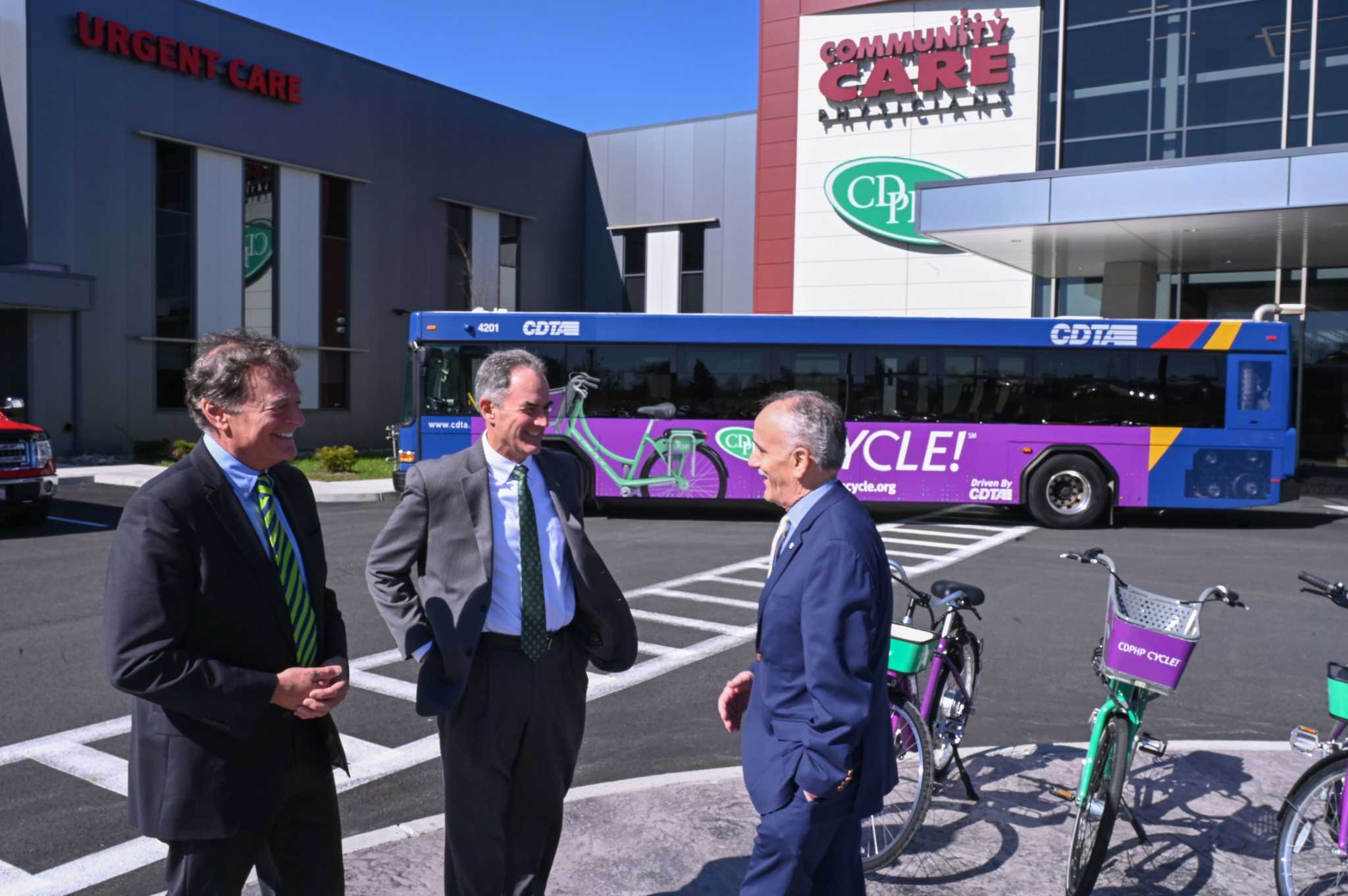 CDTA celebrates new bus stop in front of Latham medical complex