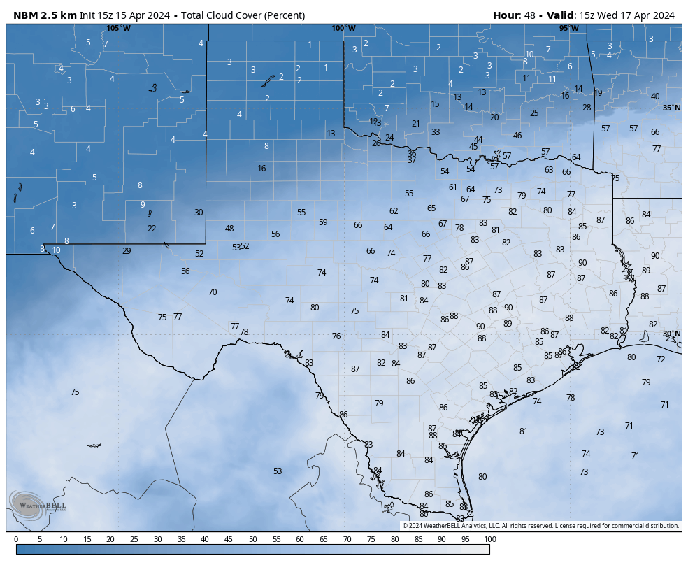 Texas skies remain cloudy this week. When does sunshine return?