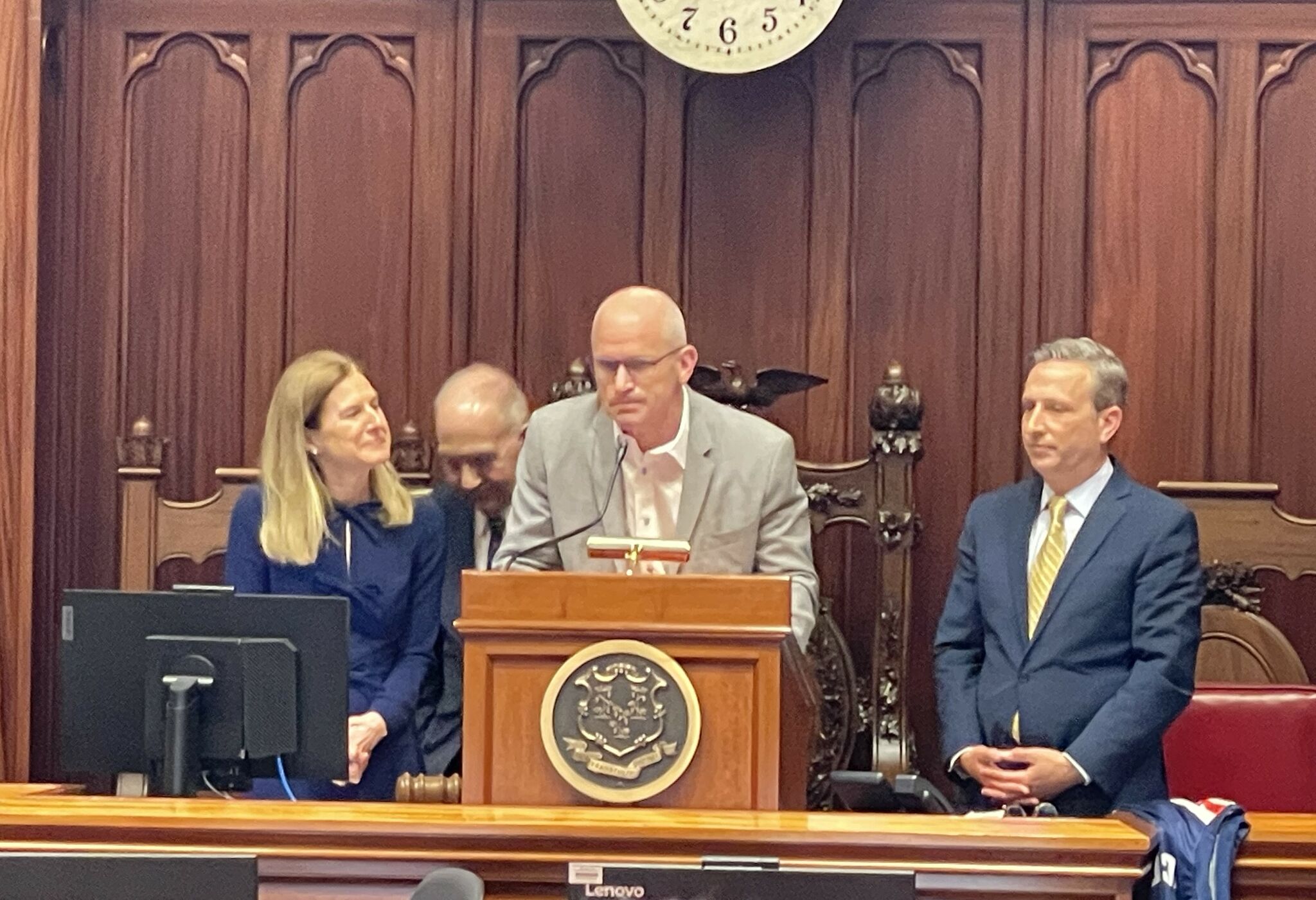 Dan Hurley, UConn honored during 'Husky Day' at CT State Capitol.