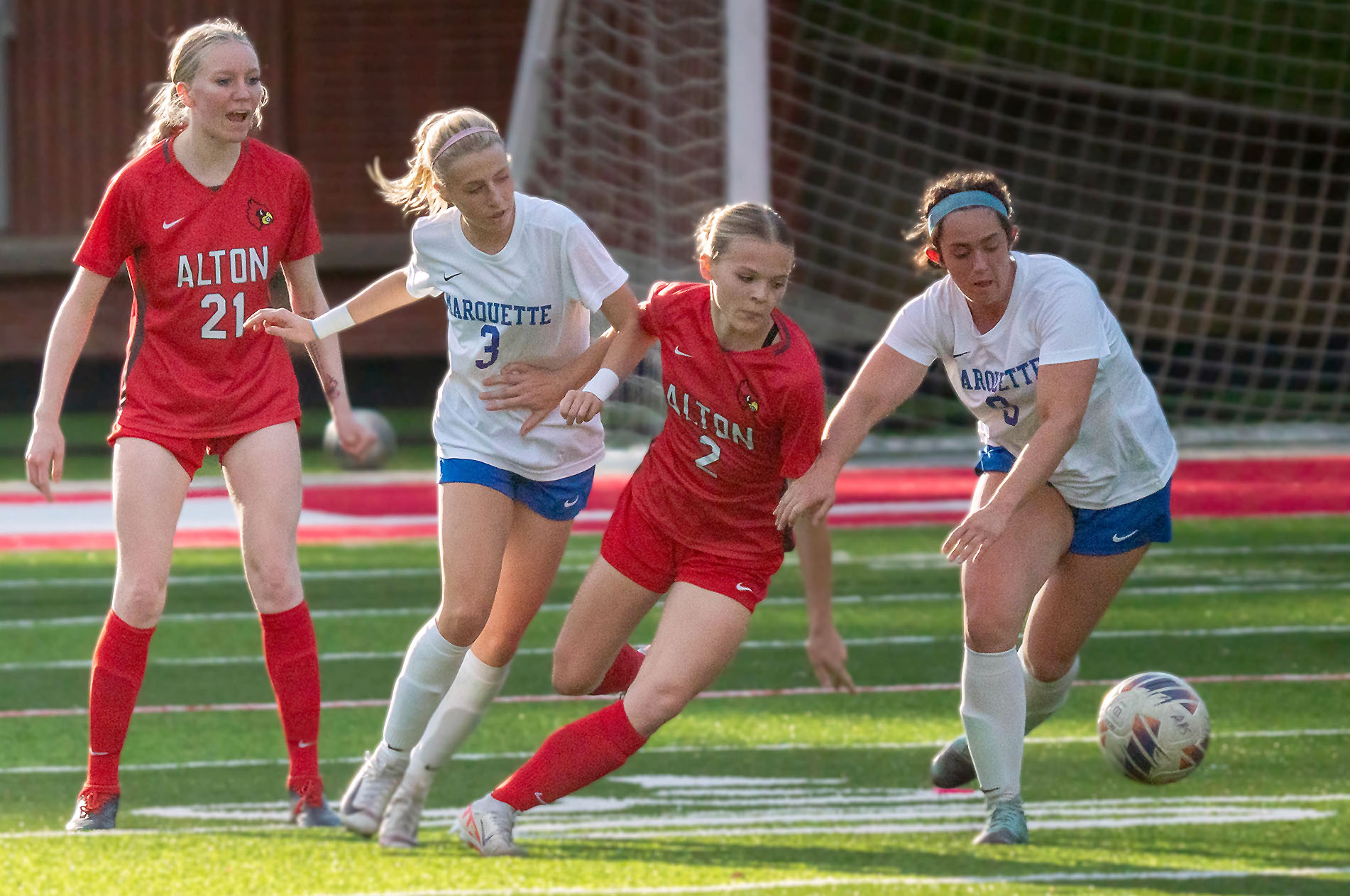 Marquette Catholic soccer beats city rival Alton 3-1