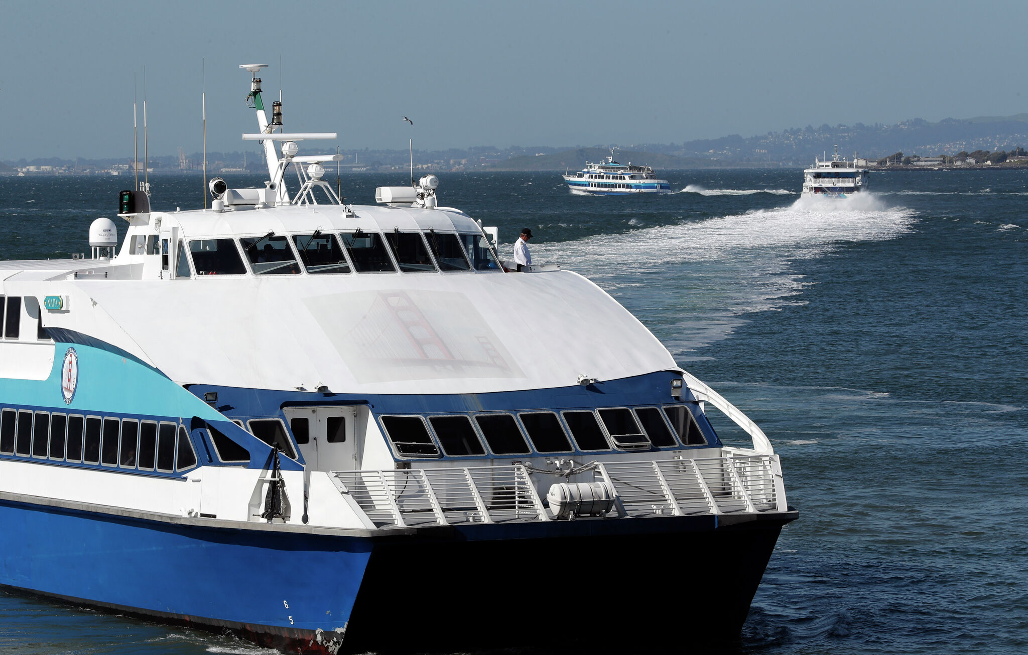 Golden Gate Ferry halts service over structural compromise of pier