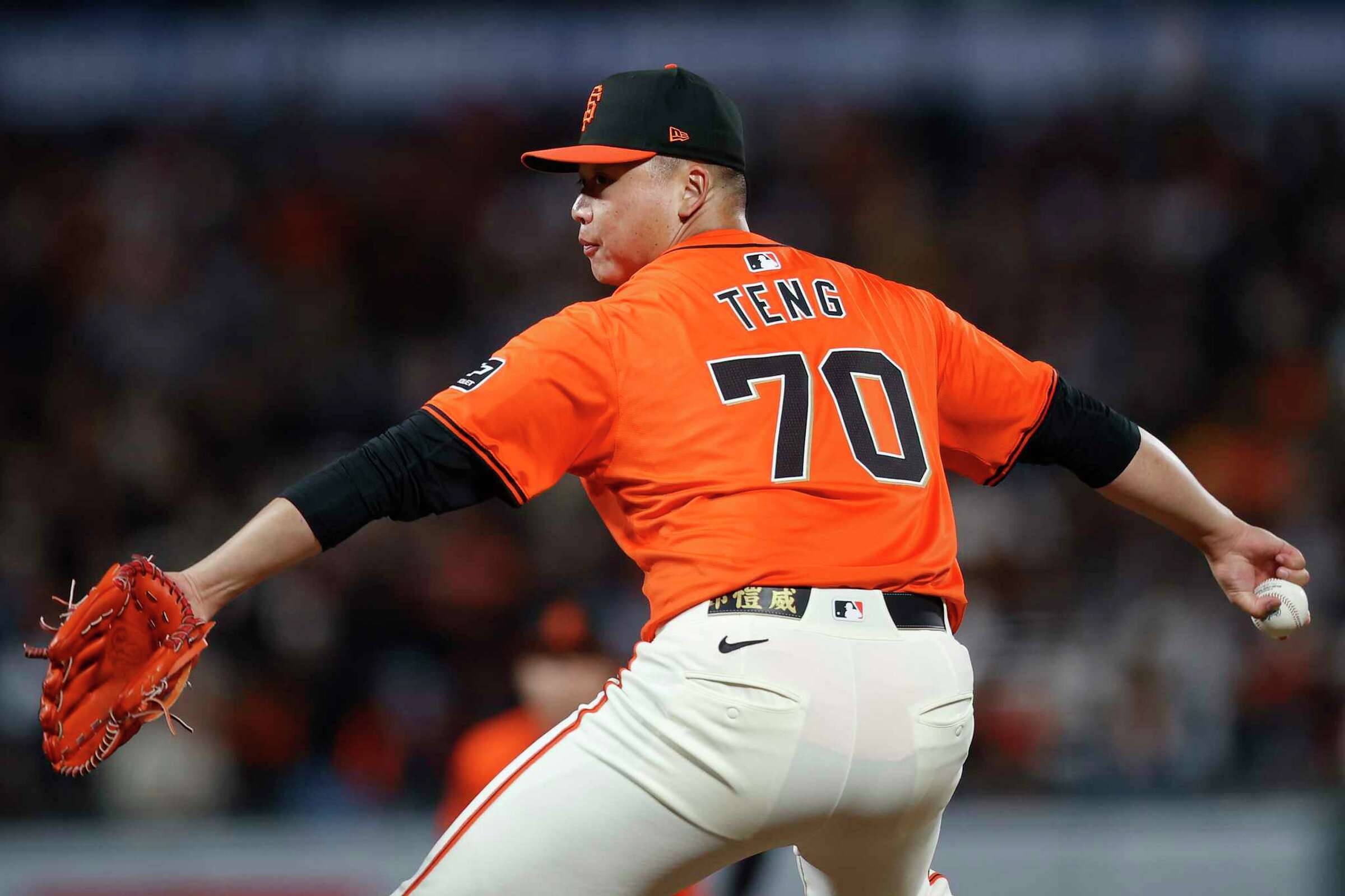 Giants option Kai-Wei Teng, call up Sean Hjelle for long relief help