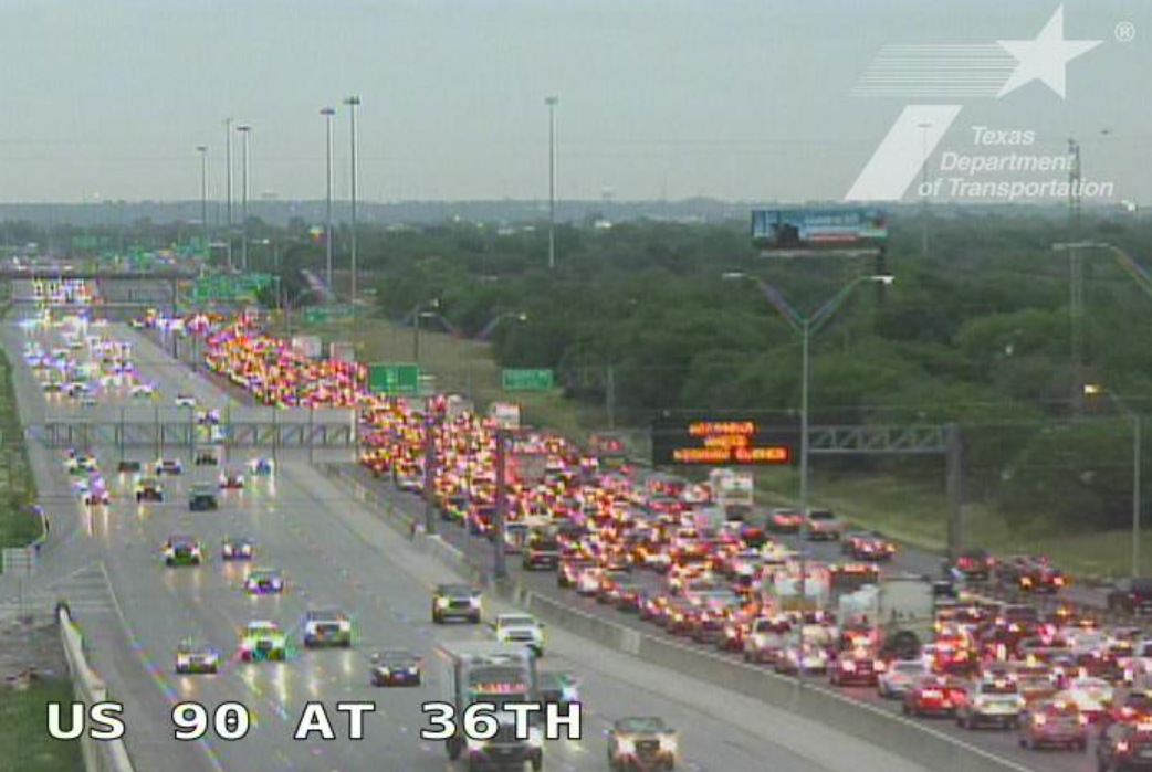 Wreck slows eastbound traffic on U.S. 90 at General McMullen