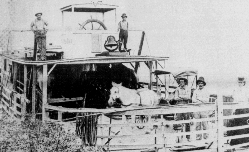 The boatyards were used to build and repair tows and barges