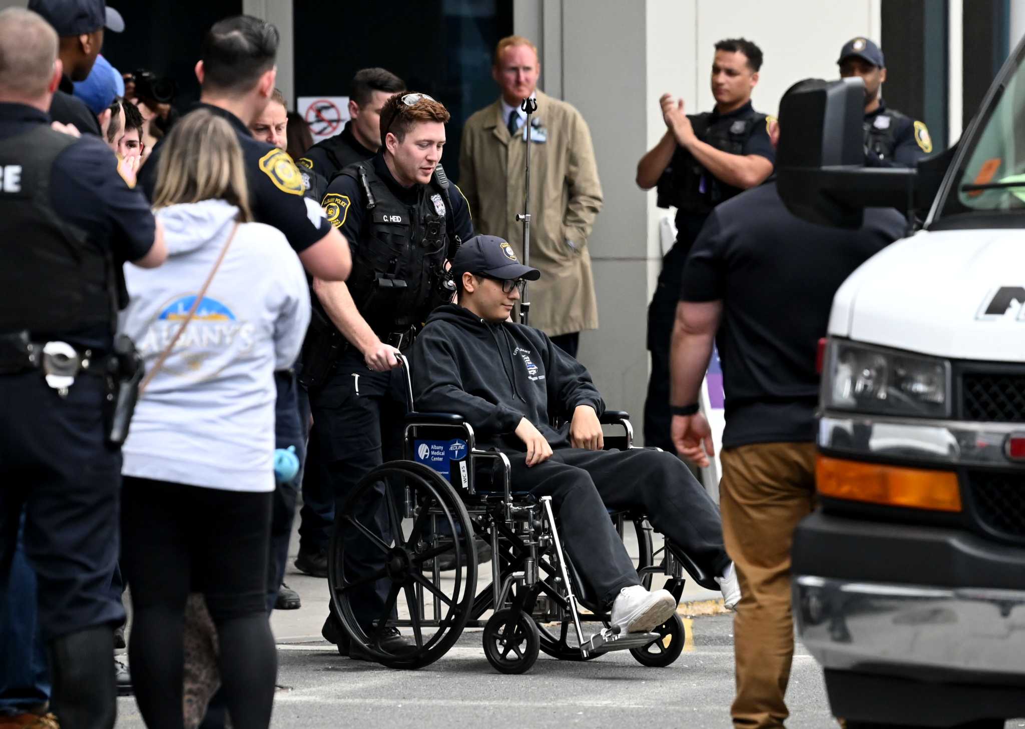 Wounded Albany police officer leaves hospital