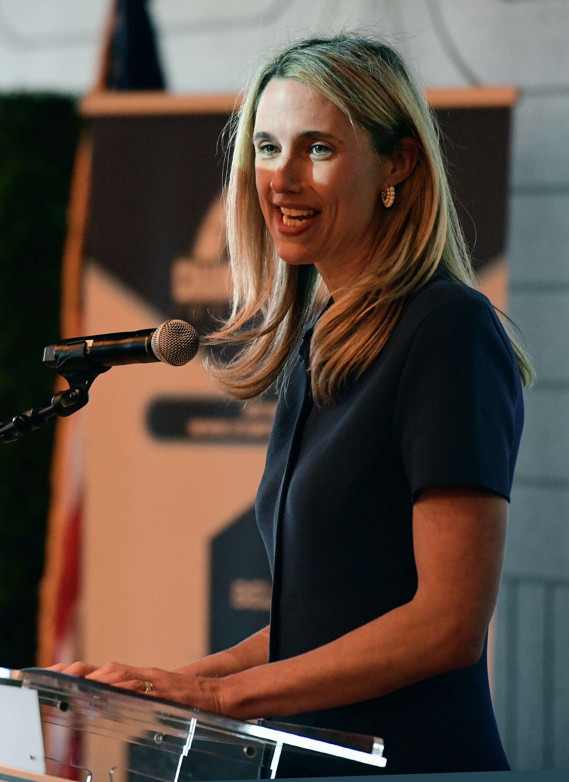 Stamford Mayor Caroline Simmons highlights infrastructure in speech