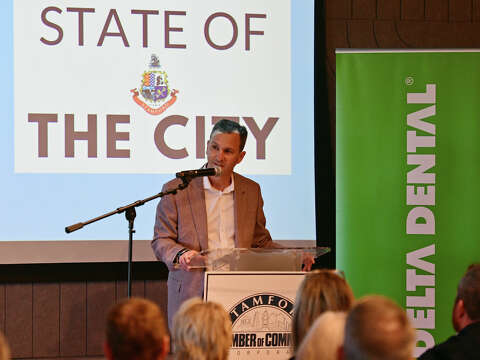 Stamford Mayor Caroline Simmons highlights infrastructure in speech