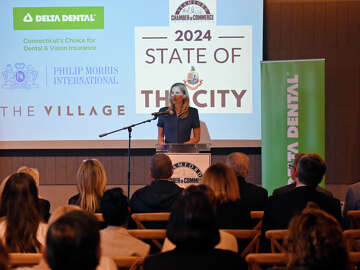 Stamford Mayor Caroline Simmons highlights infrastructure in speech