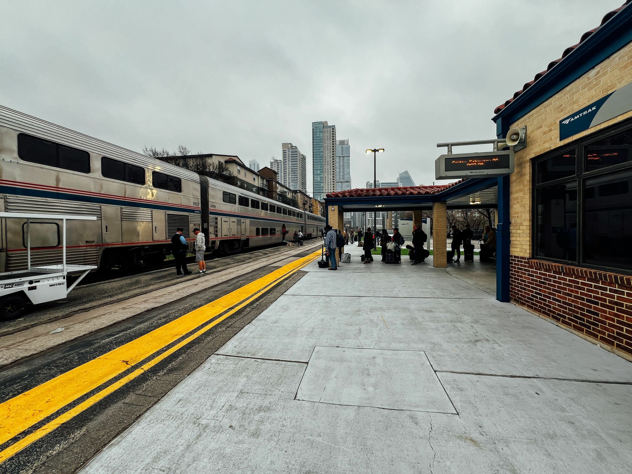 Riding the daily train from San Antonio to Austin