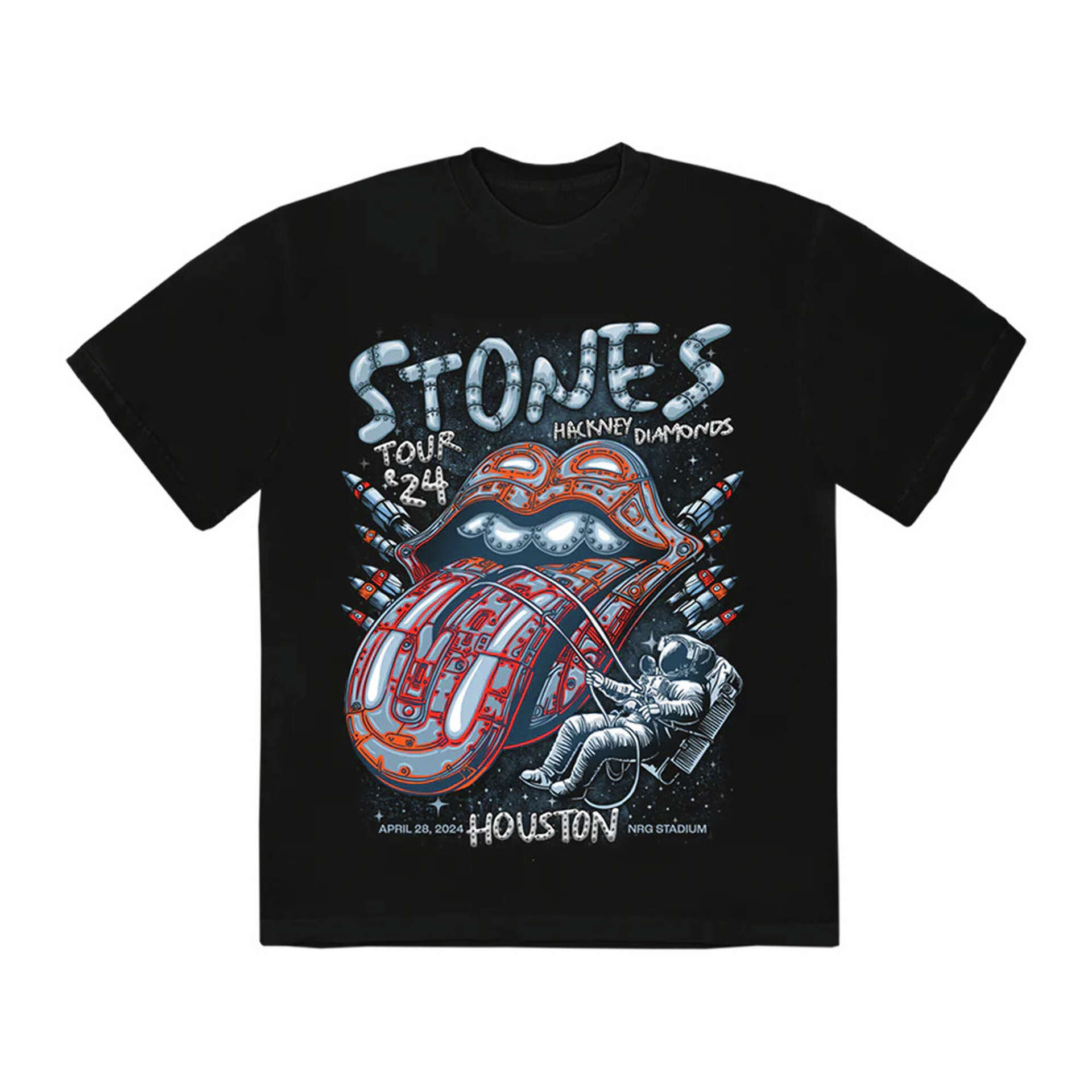 Rolling Stones Hackney Diamonds Tour merch on sale in Houston