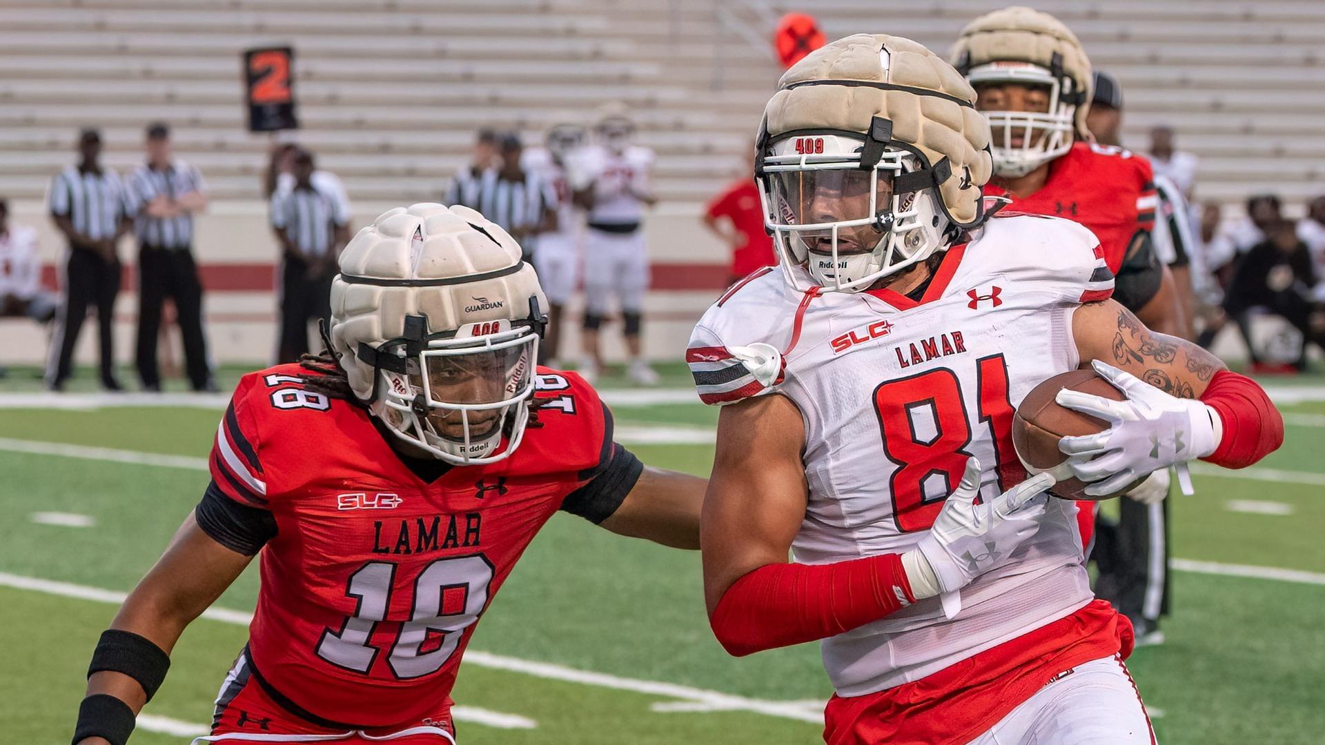 Lamar University plays Red vs. White spring football game
