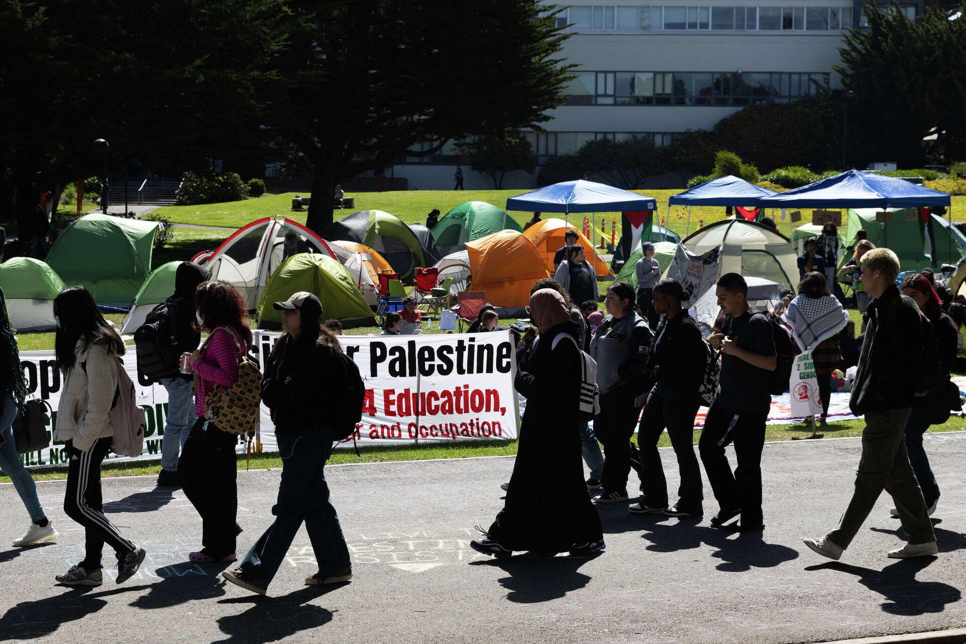 S.F. State president meets with Gaza student activists over demands