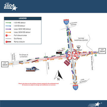 Closures at Loop 1604 and I-10 interchange set for this weekend