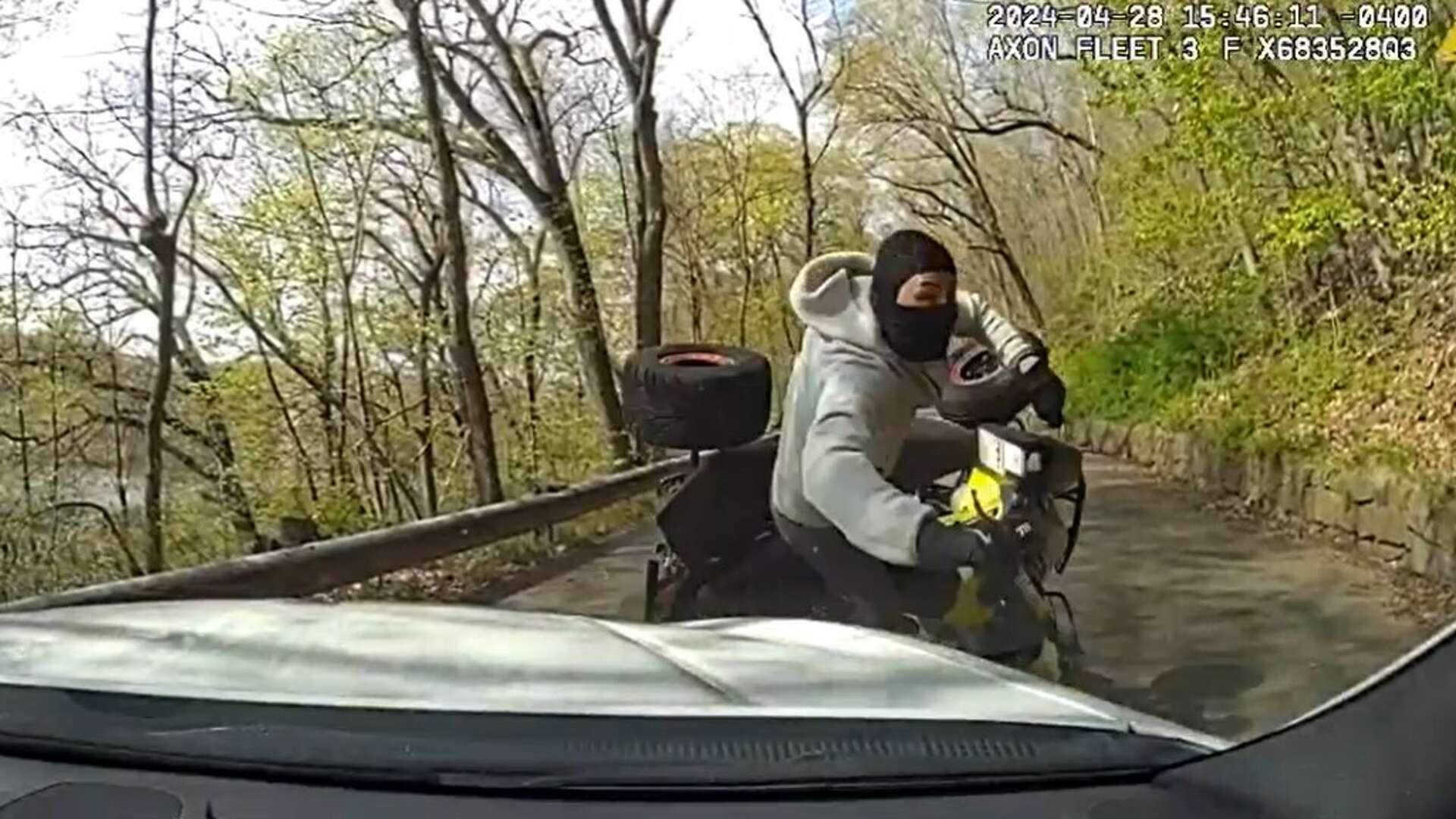 Video shows speeding ATV rider crash into New Haven police cruiser