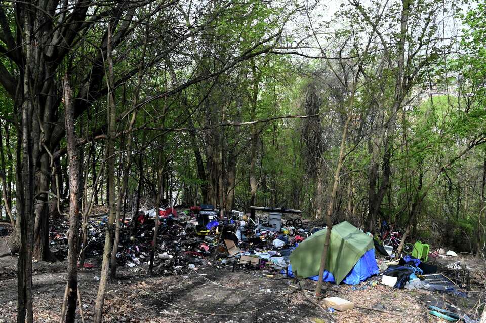 Prospect Park fire scorches part of homeless encampment in Troy