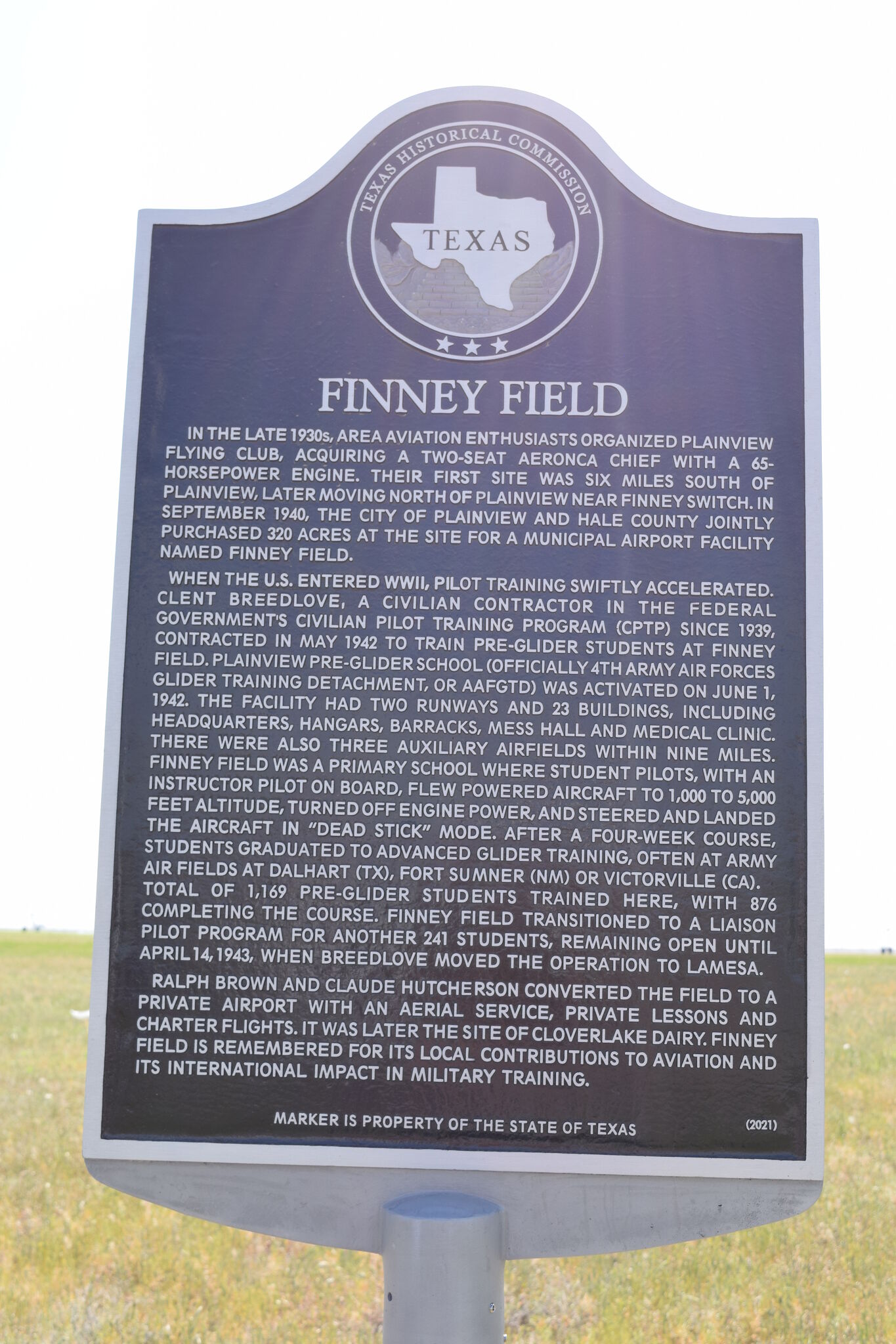 New Texas Historical Marker erected to commemorate Finney Field