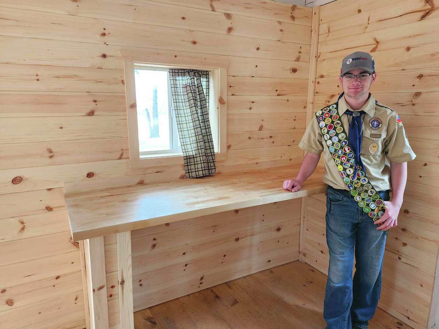Boy Scouts worked almost 100 hours improving the Nau Cabin