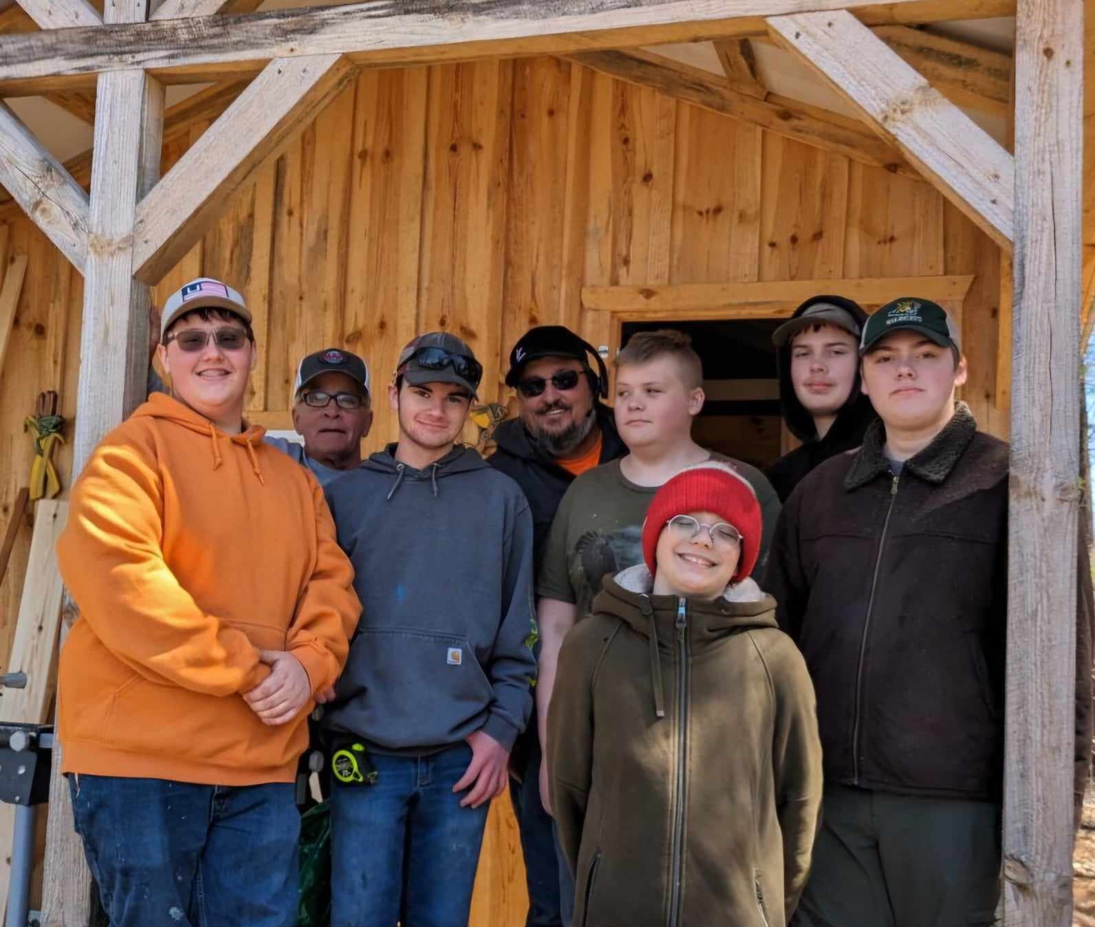 Boy Scouts worked almost 100 hours improving the Nau Cabin