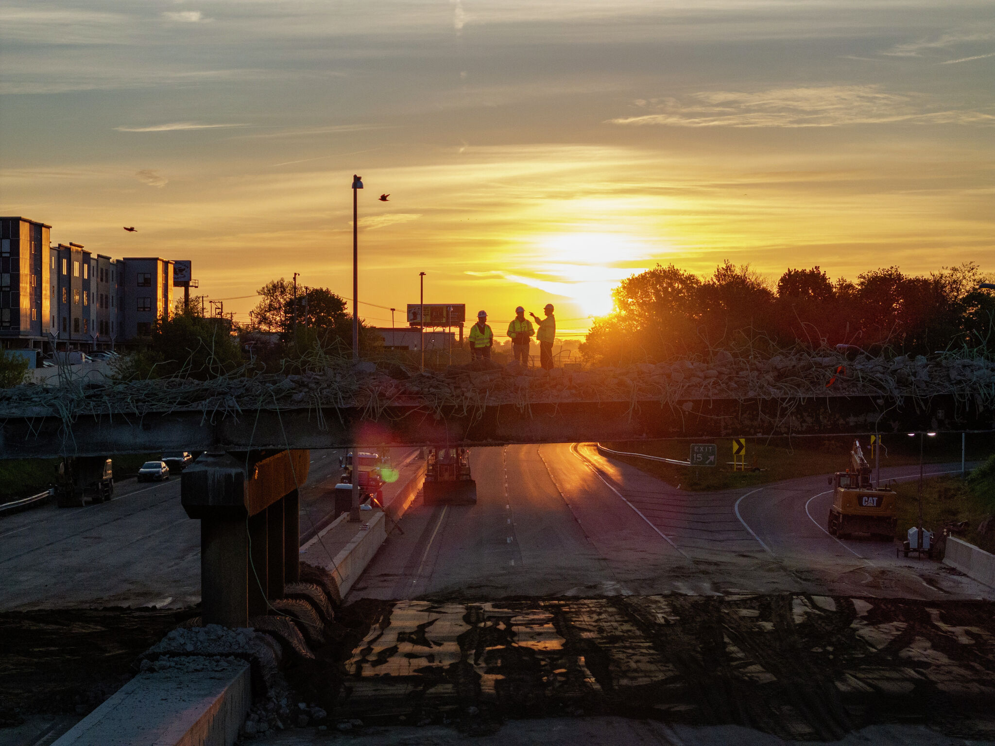 Drone photos show Fairfield Ave. bridge demolition after I-95 fire