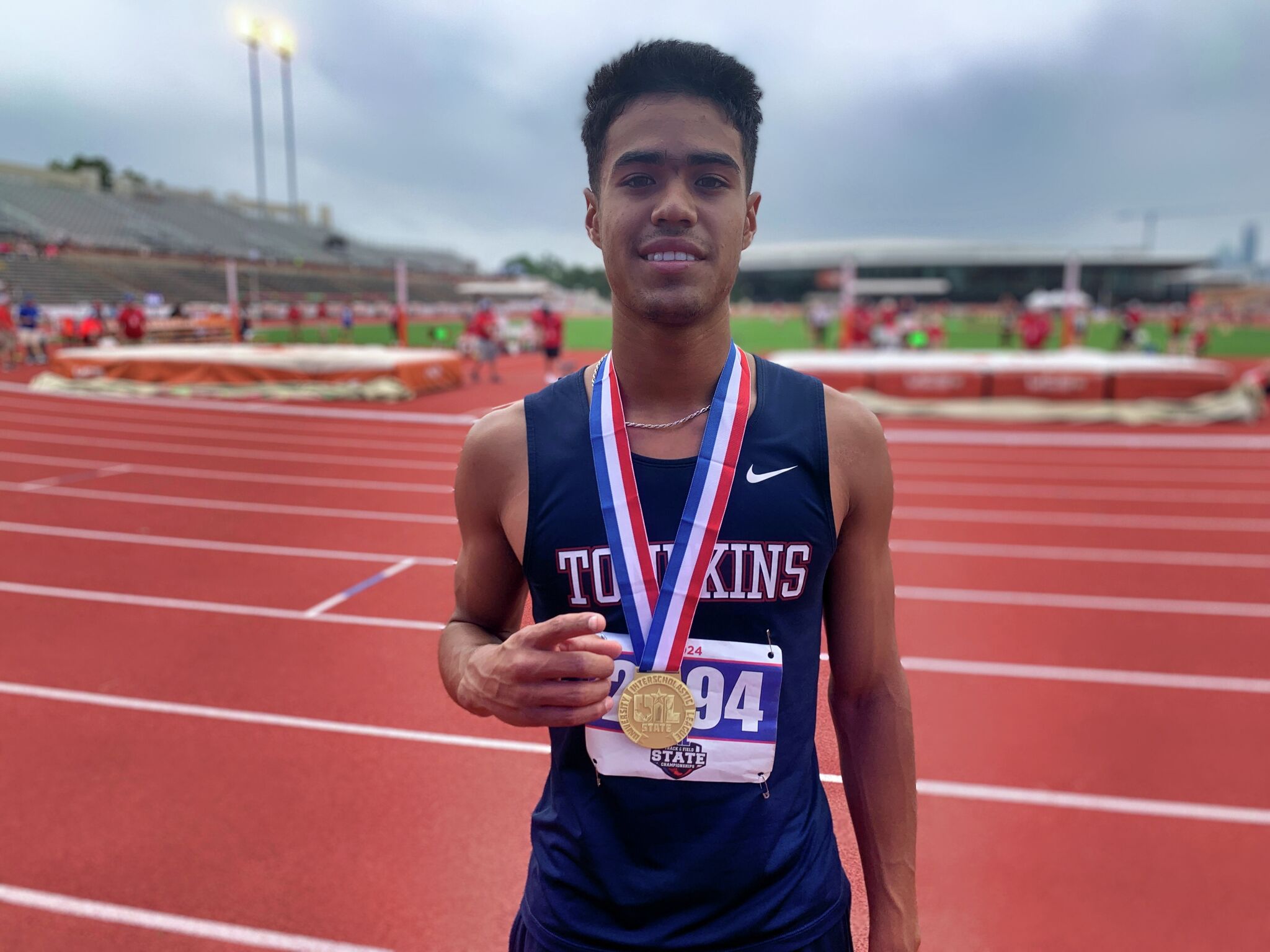 Tompkins’ Jayden Keys breaks through to win long jump gold