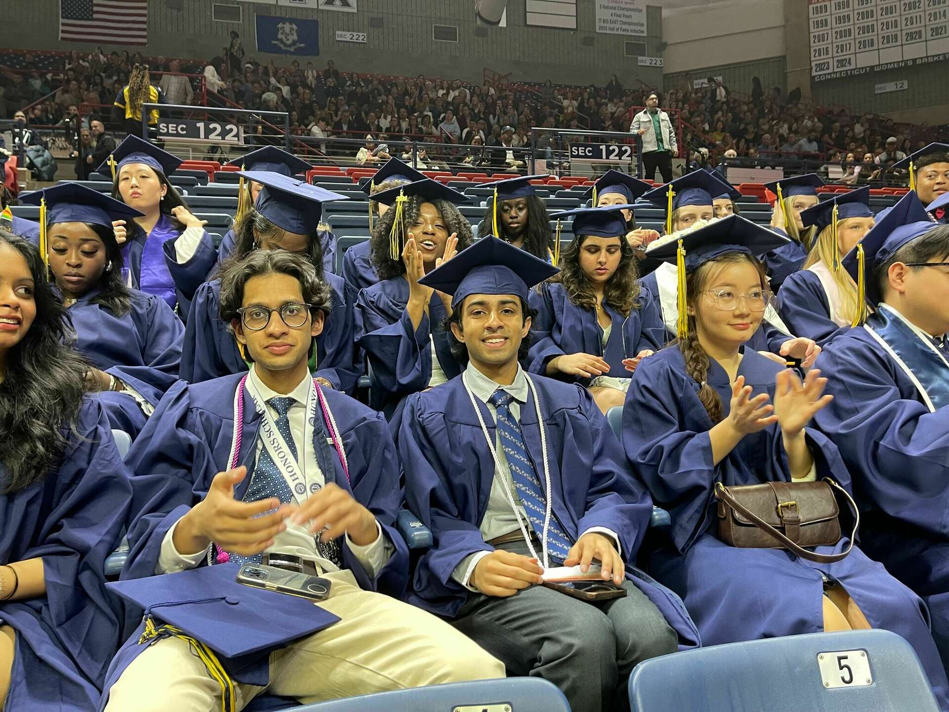 Maya Moore-Irons advises UConn graduates to always be team players