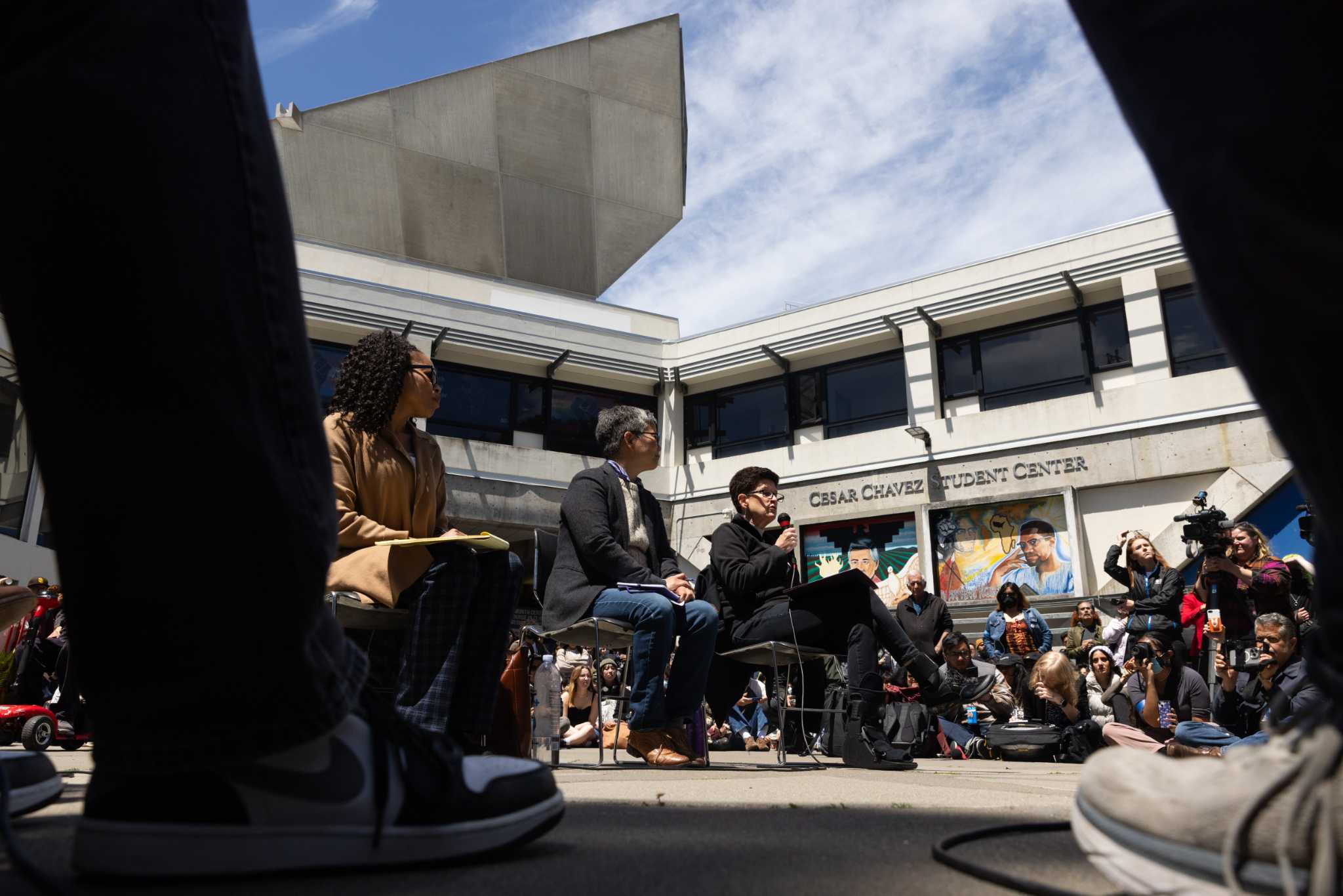 S.F. State president meets with Gaza student activists over demands