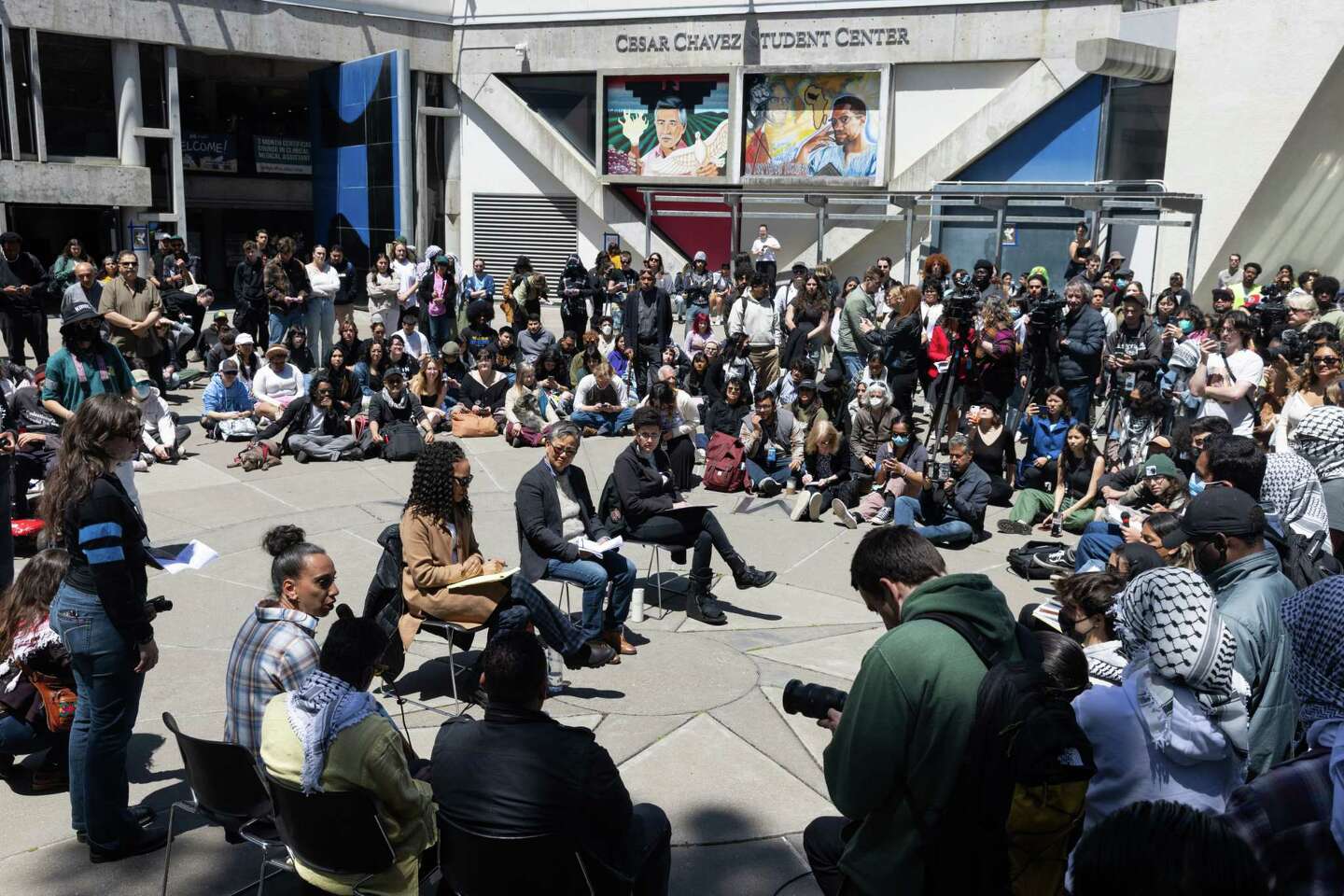 S.F. State president meets with Gaza student activists over demands