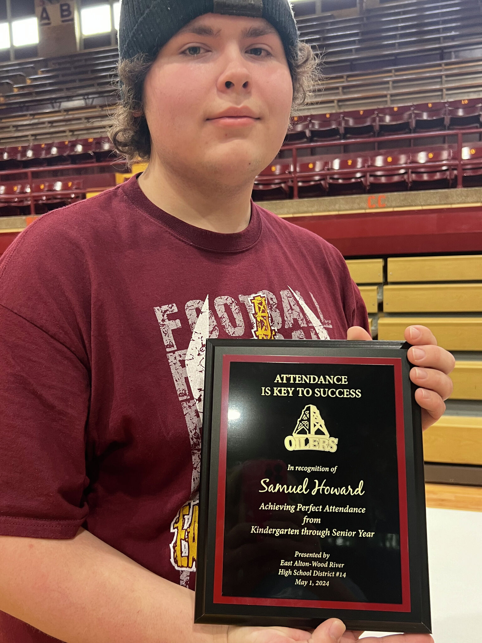 Sam Howard of EA-WR achieves 13 years of perfect attendance