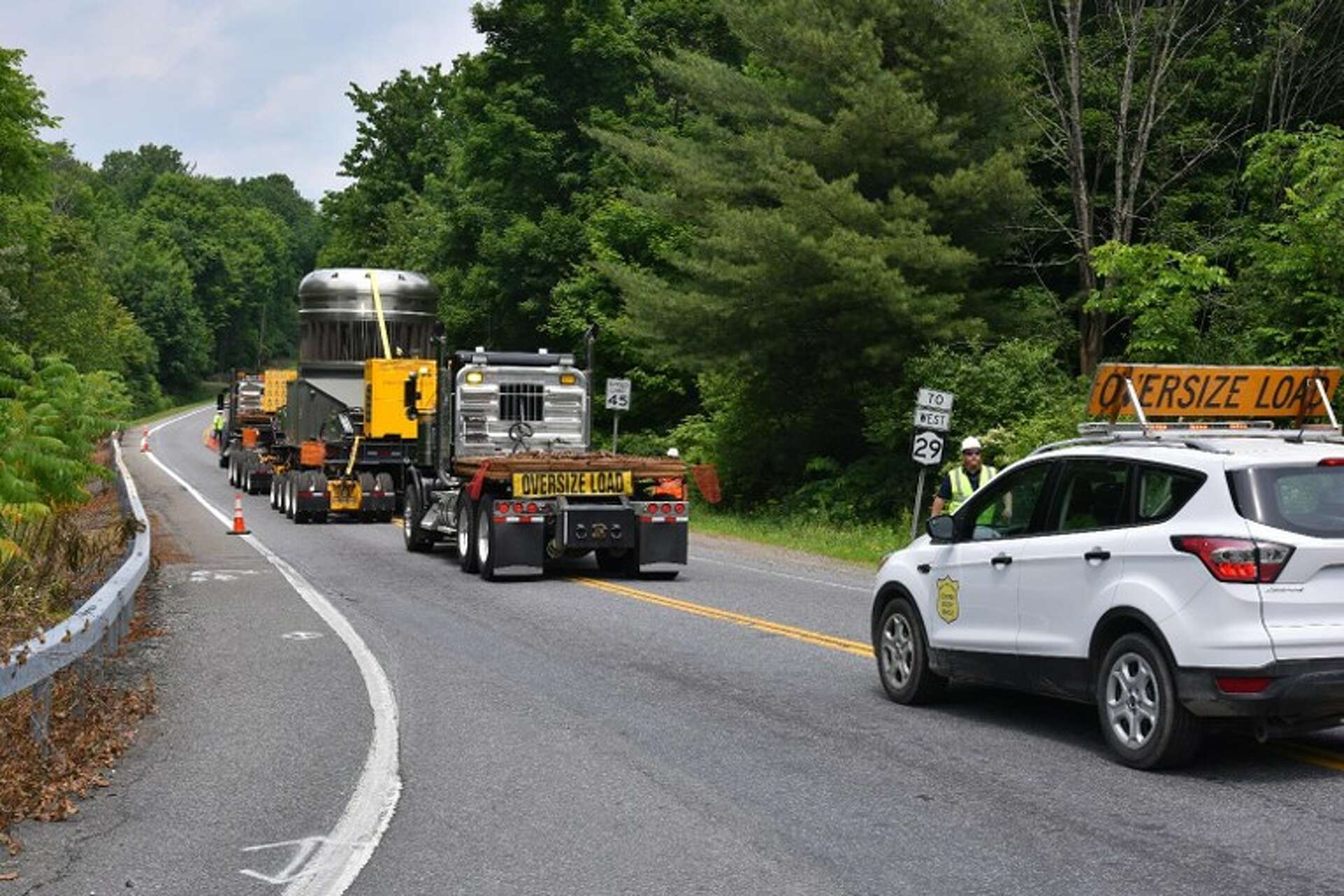 Massive container for Kesselring Site to move through Ballston Spa