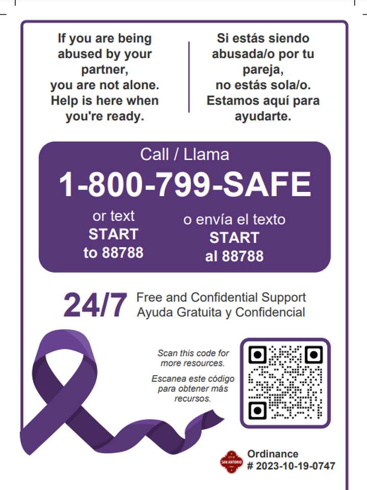 City law to require public places to post domestic violence signs