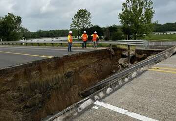 Texas bridge collapses after major flooding in Liberty County